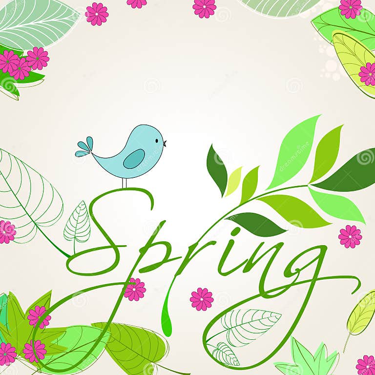 Cute Spring Bird Illustration Stock Vector - Illustration of easter ...