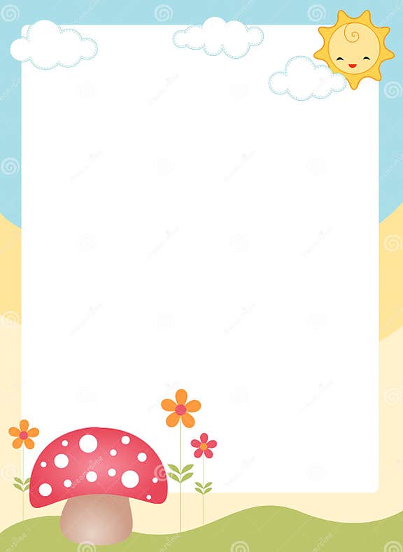 Cute spring border / frame stock vector. Illustration of artistic ...