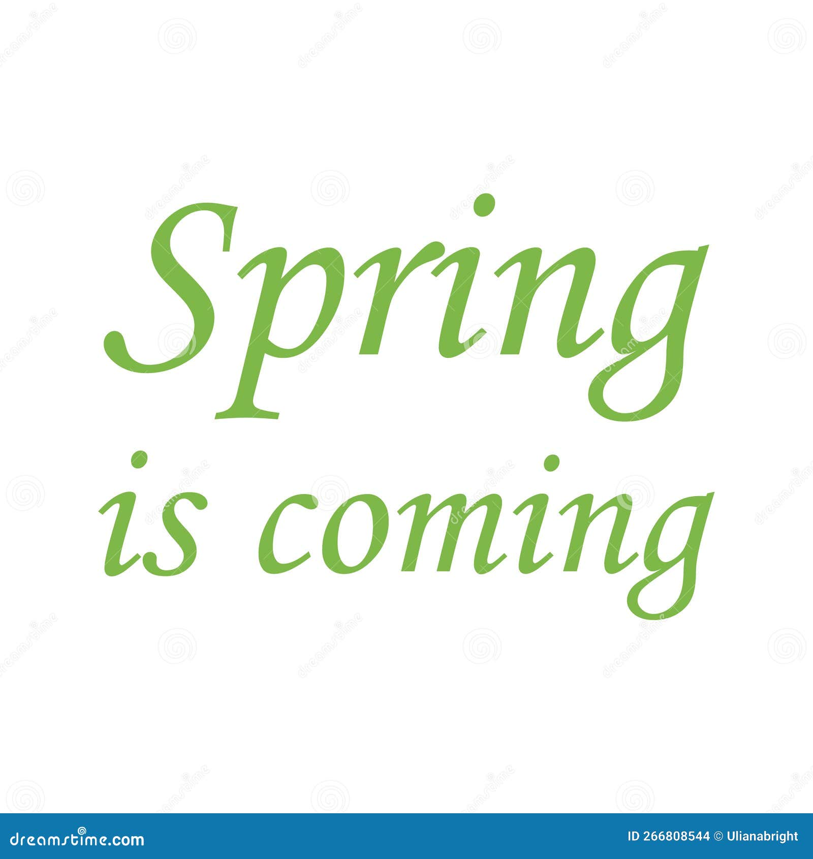 Cute Spring Hand Drawn Lettering. Vector Illustration. Stock Vector ...