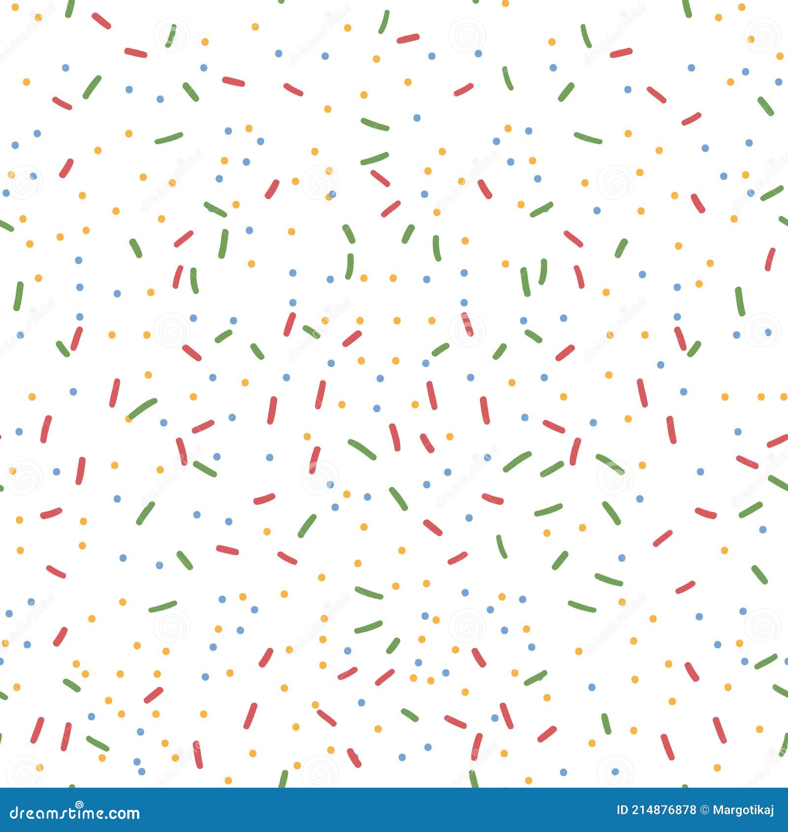 Cute Sprinkle Confetti Seamless Pattern Stock Vector - Illustration of ...