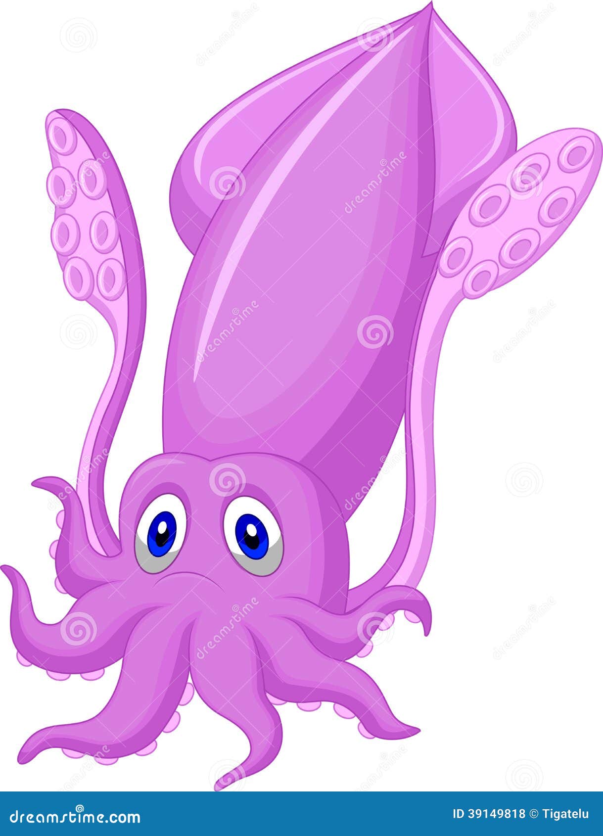 Cute Squid Cartoon Stock Vector - Image: 39149818