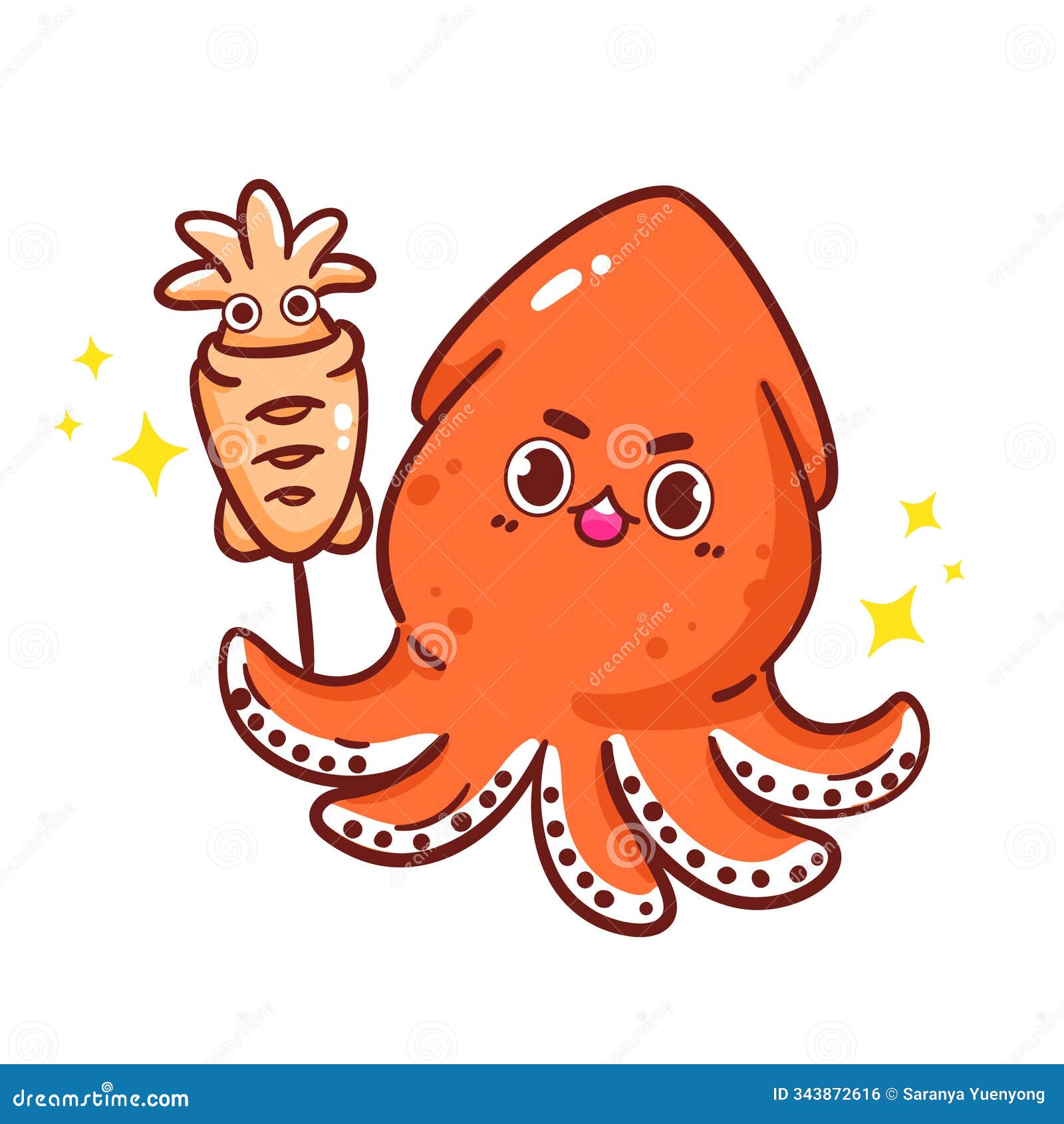 How To Draw A Squid. Step By Step Drawing Tutorial. Draw Guide. Simple ...