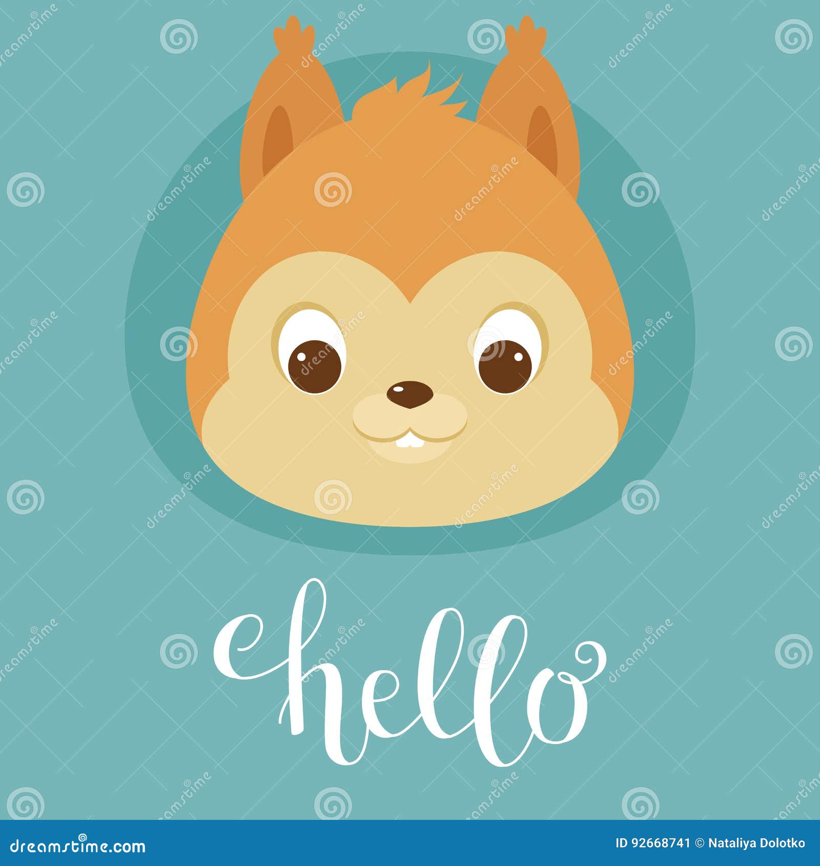 Cute squirrel head stock vector. Illustration of little - 92668741