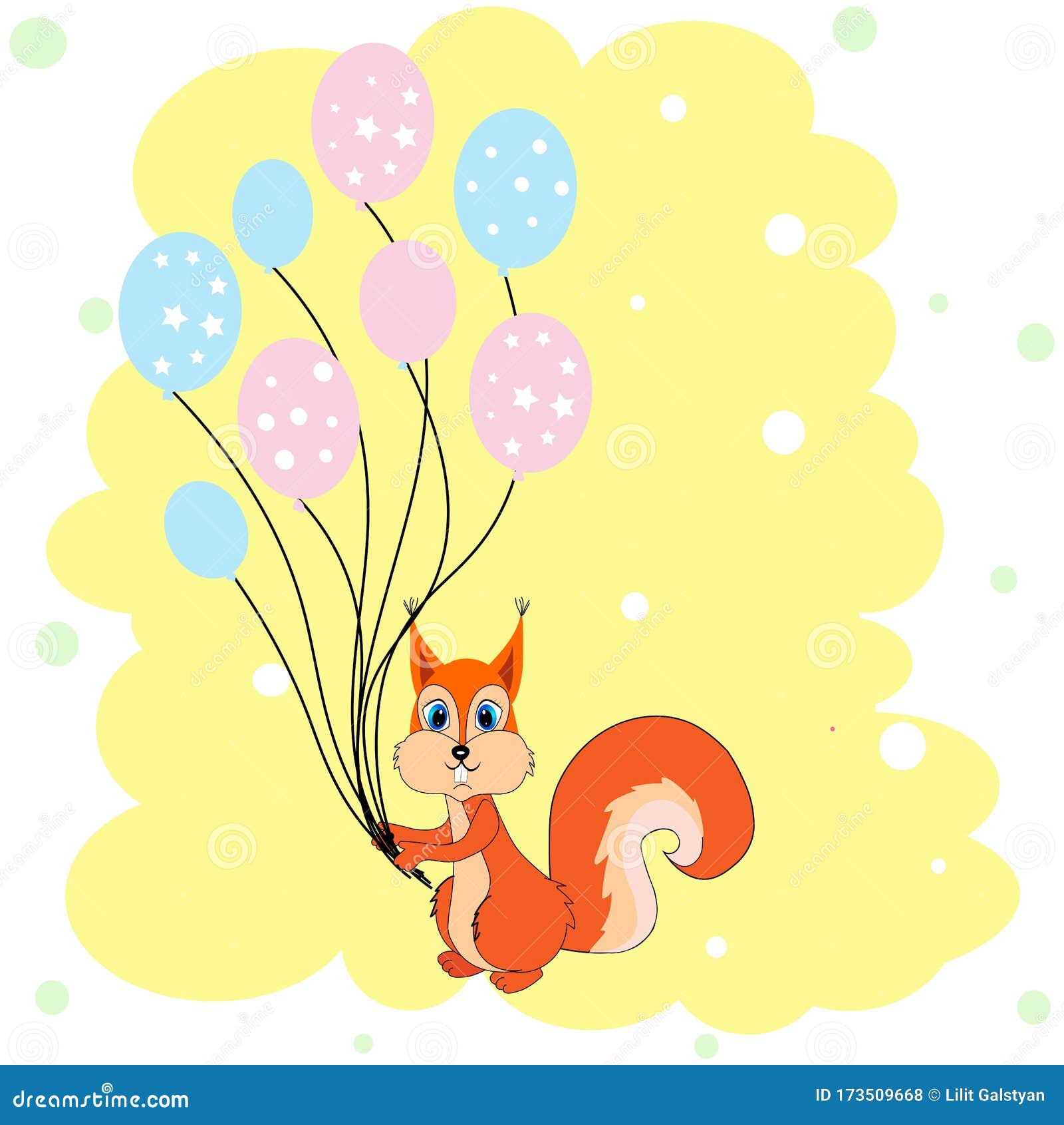 Cute Squirrel Illustration Vector Nursery Stock Vector - Illustration ...
