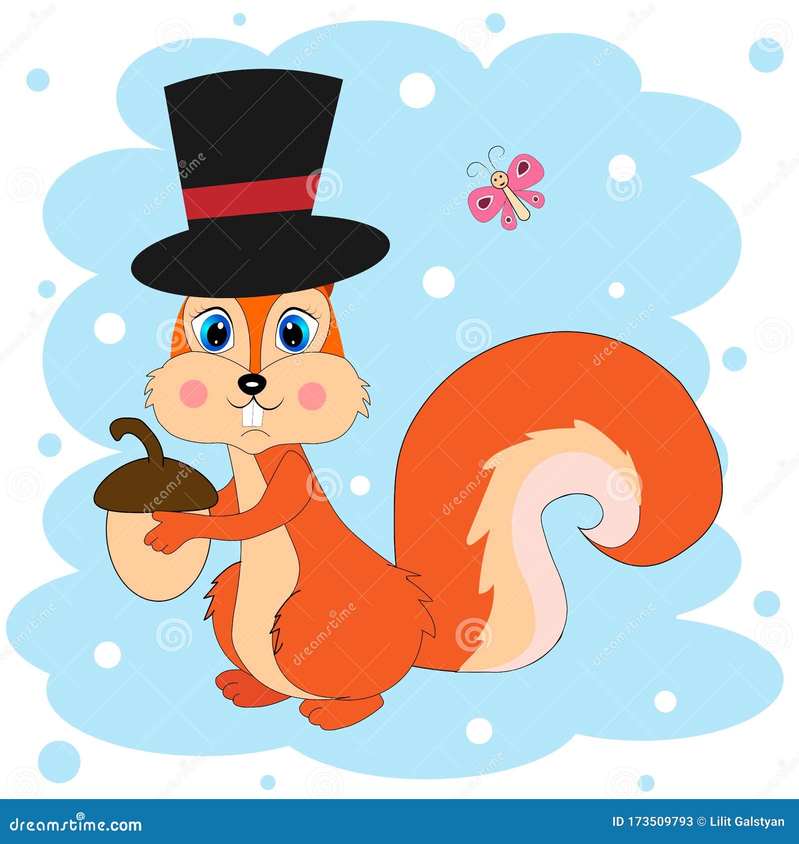 Cute Squirrel Illustration Vector Nursery Stock Illustration ...