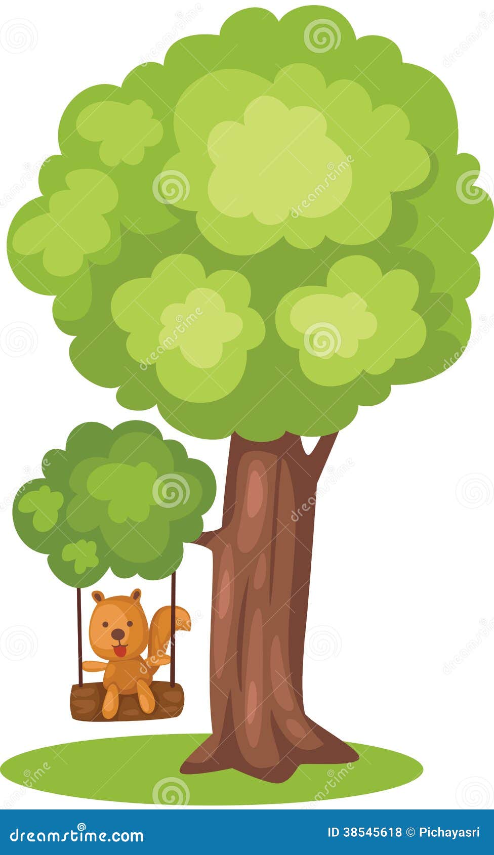 Tree Swing Vector Illustration | CartoonDealer.com #123159206