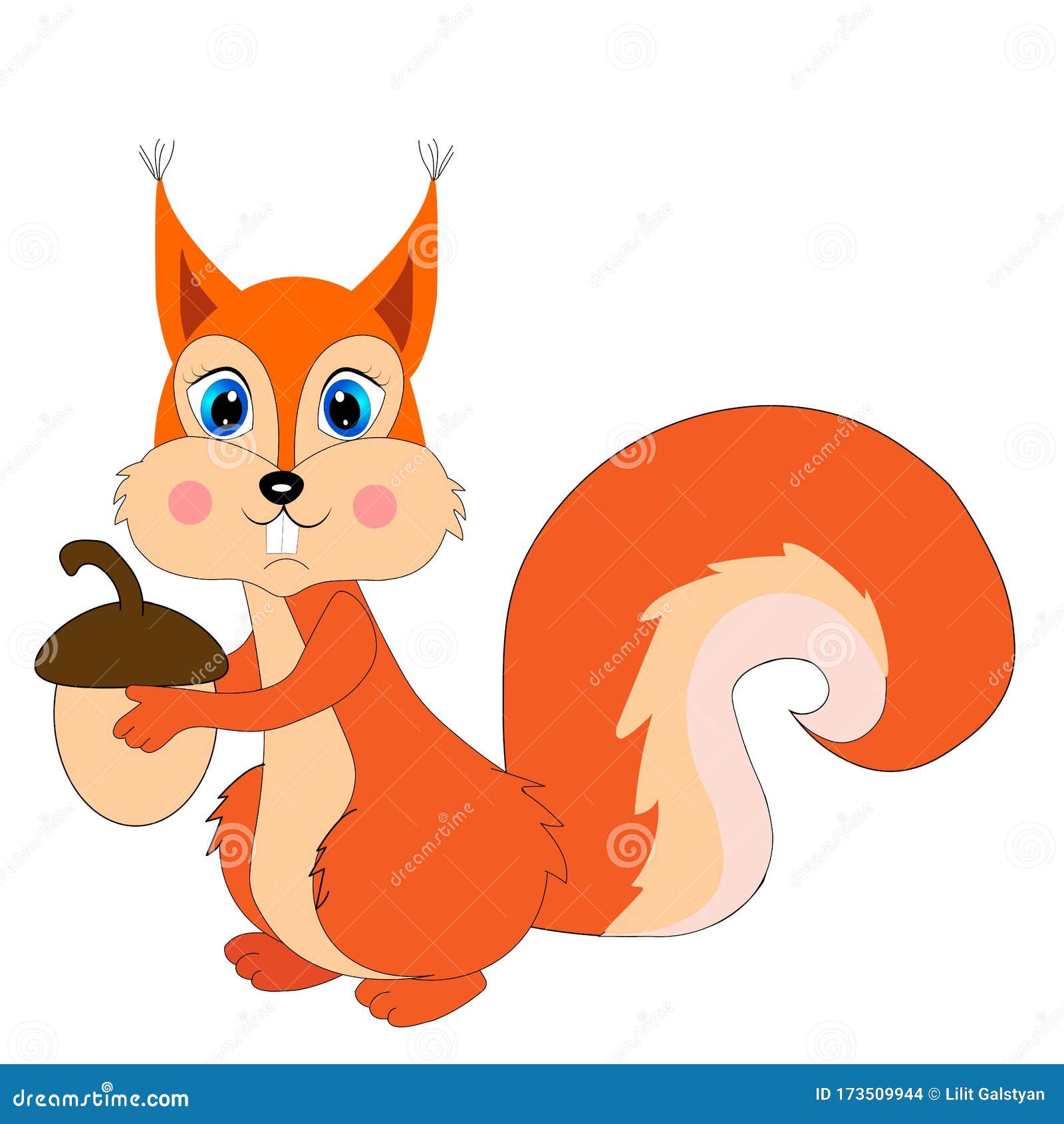Cute Squirrel Illustration Vector Nursery Stock Illustration ...