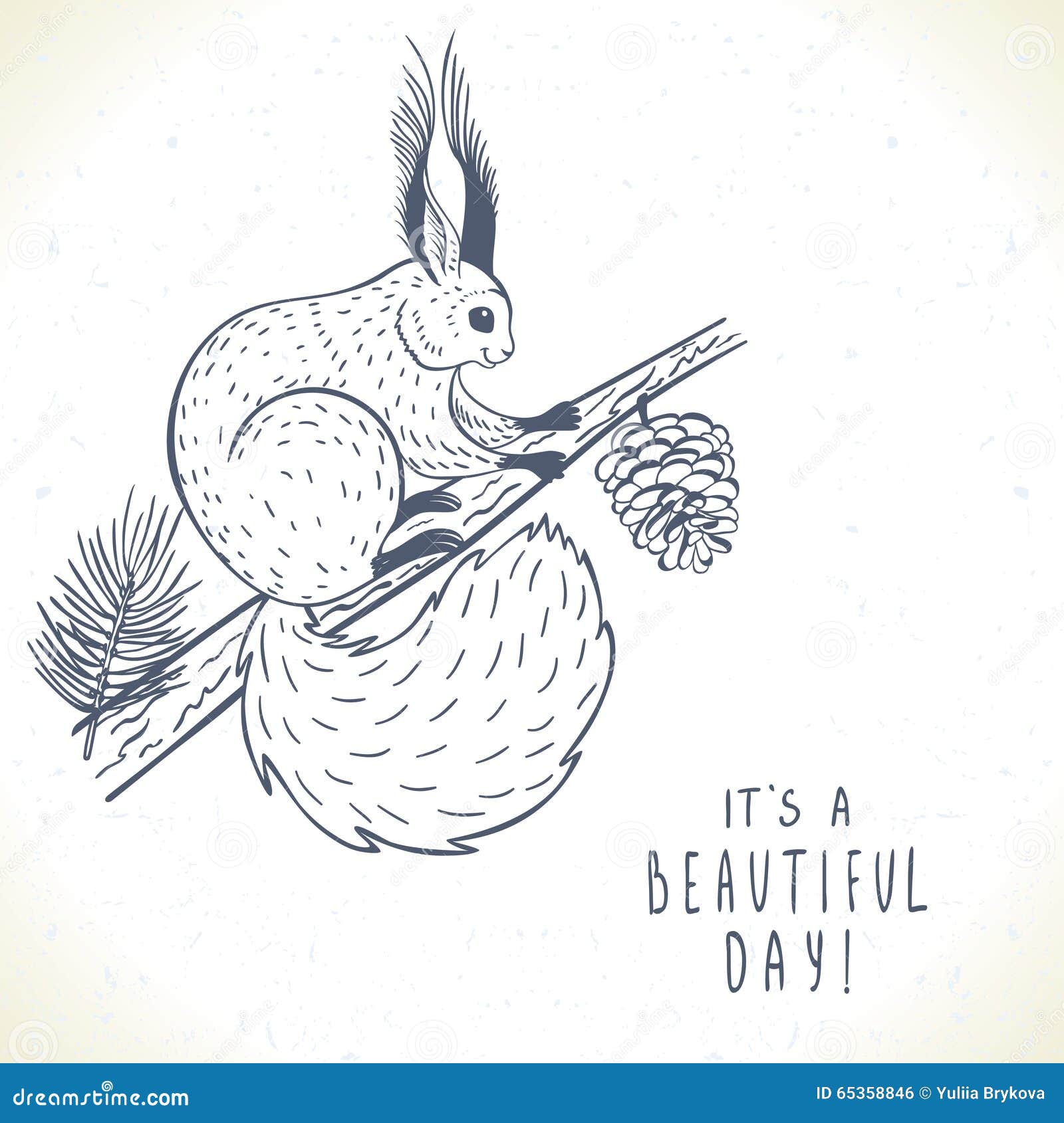 Cute squirrel silhouette stock vector. Illustration of line - 65358846