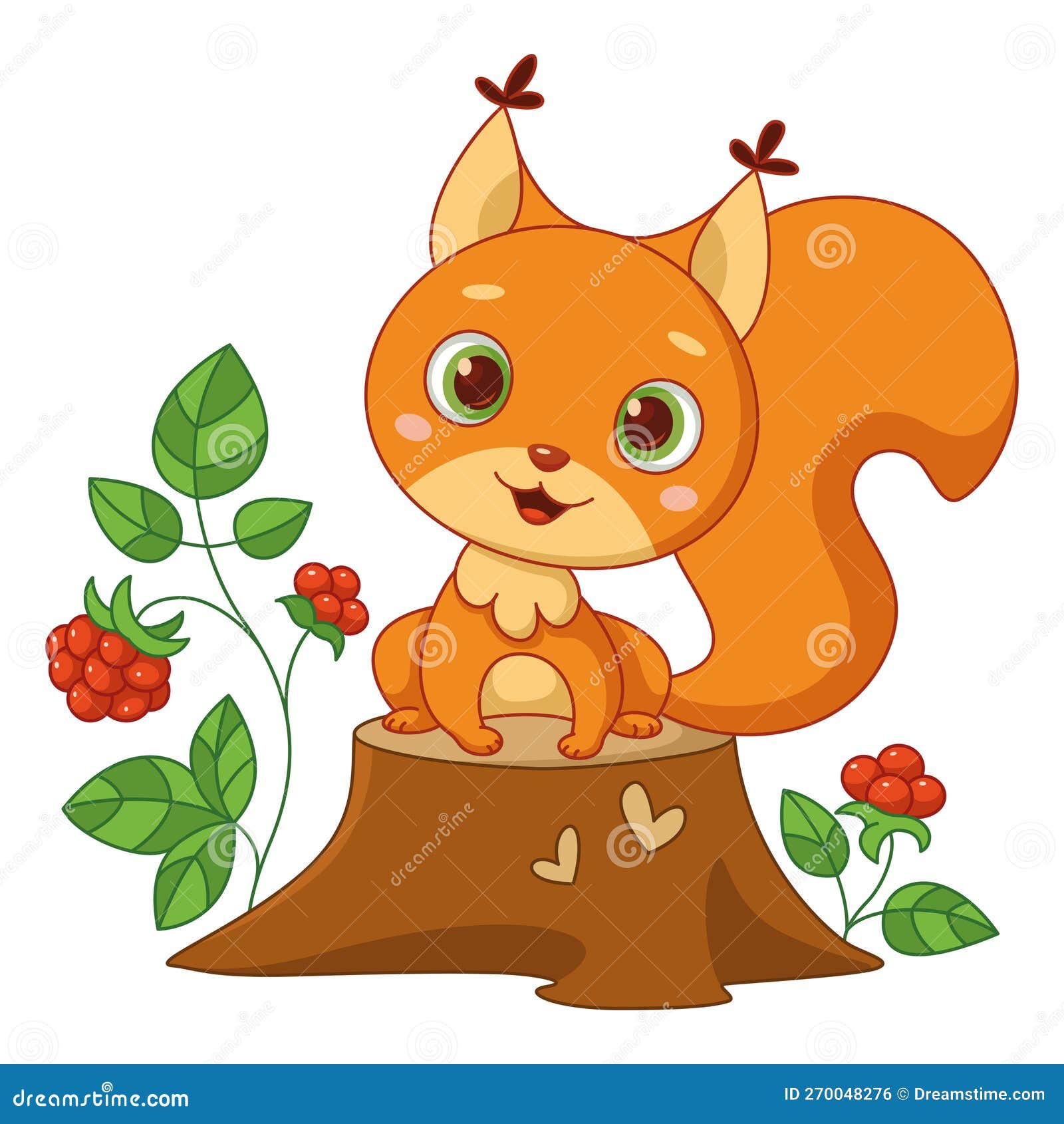 Squirrel Sitting Winking Cute Creative Kawaii Cartoon Mascot Logo ...