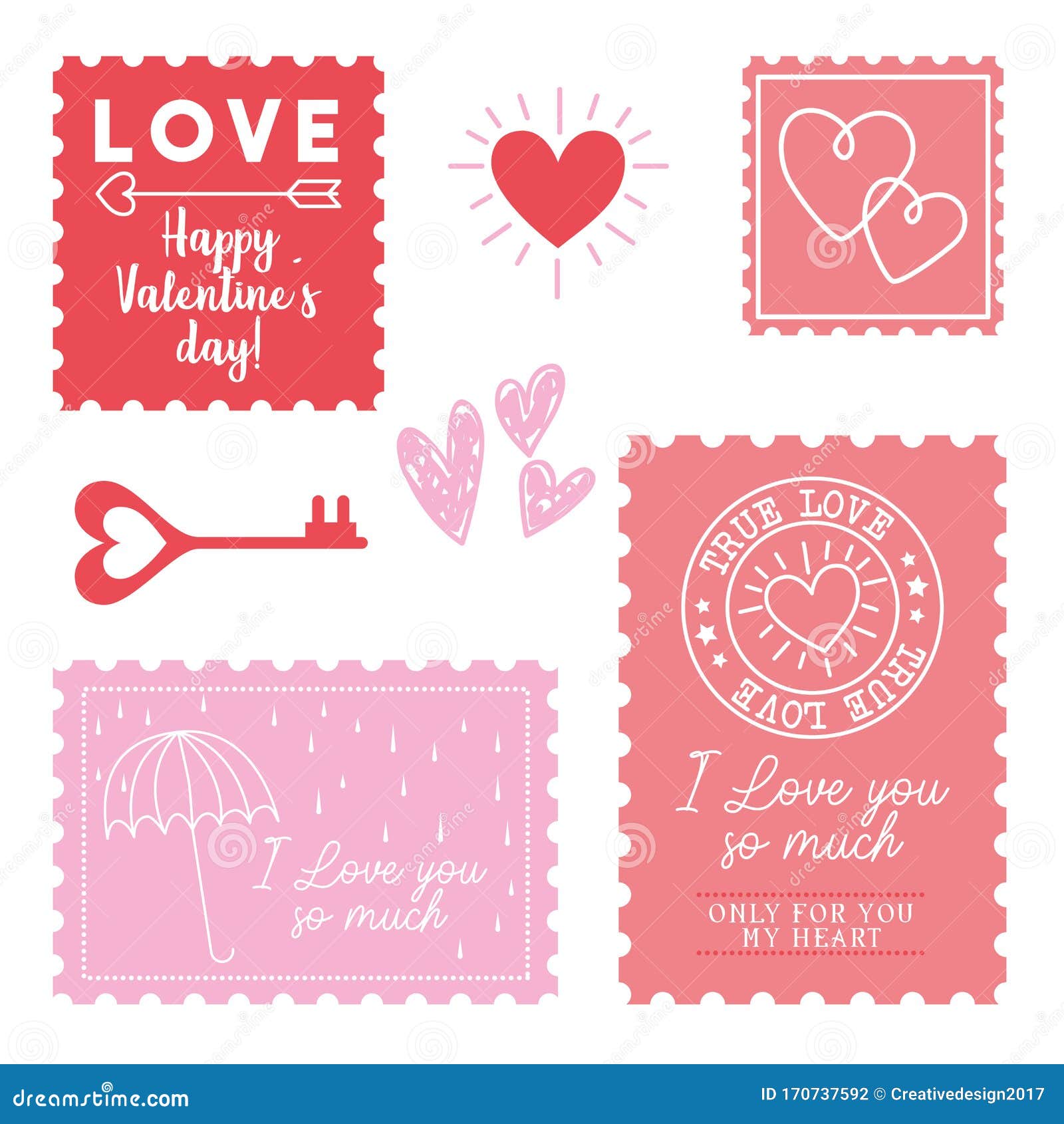 Cute stamp love. vector stock vector. Illustration of decoration ...