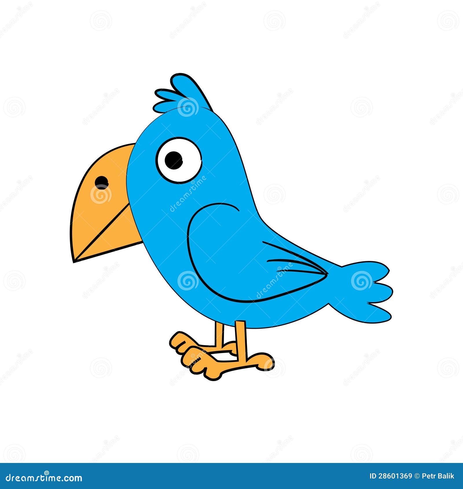 Cute standing bird stock illustration. Illustration of happiness - 28601369