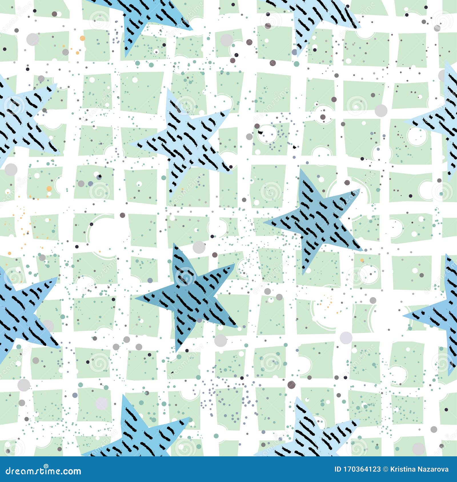 Cute Star Background. Seamless Pattern with Stars Stock Illustration ...