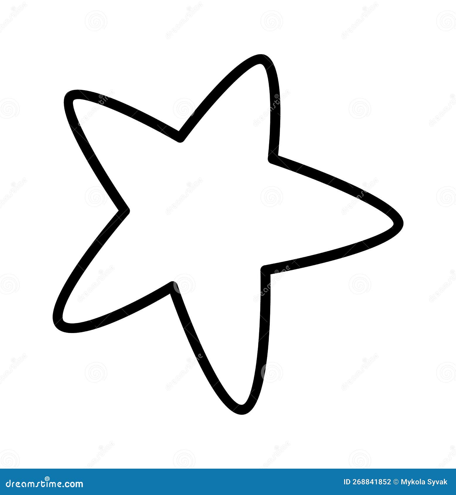 Cute Star Line Art Icon Decorative Element Stock Vector - Illustration ...