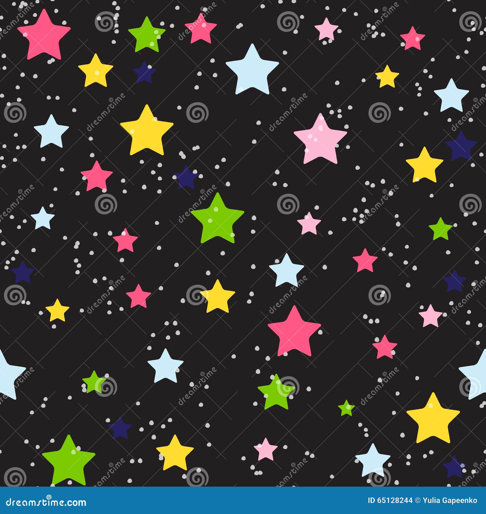 Cute Star Seamless Pattern Background Vector Stock Vector ...