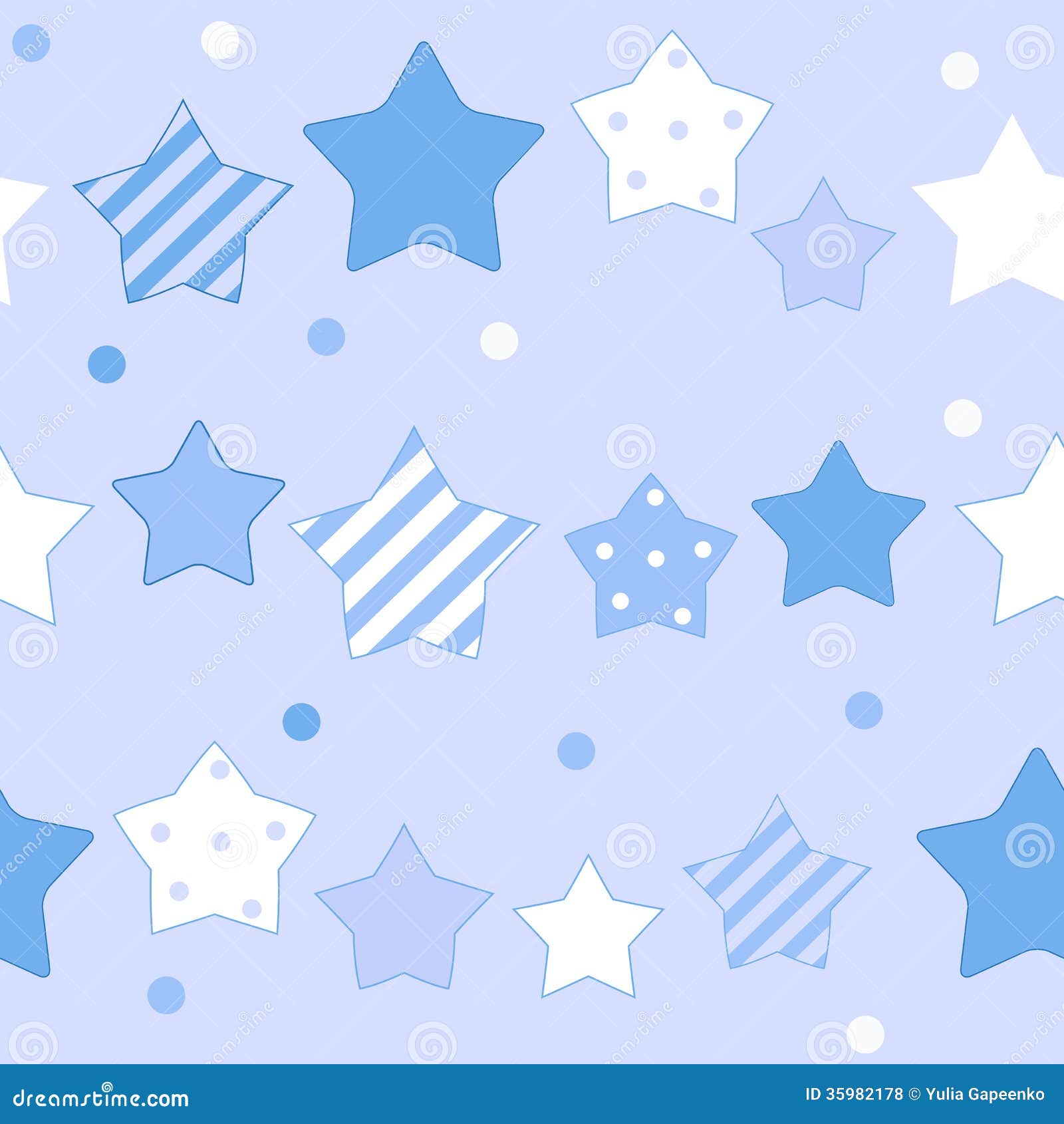 Cute Star Seamless Pattern Background Vector Stock Vector ...