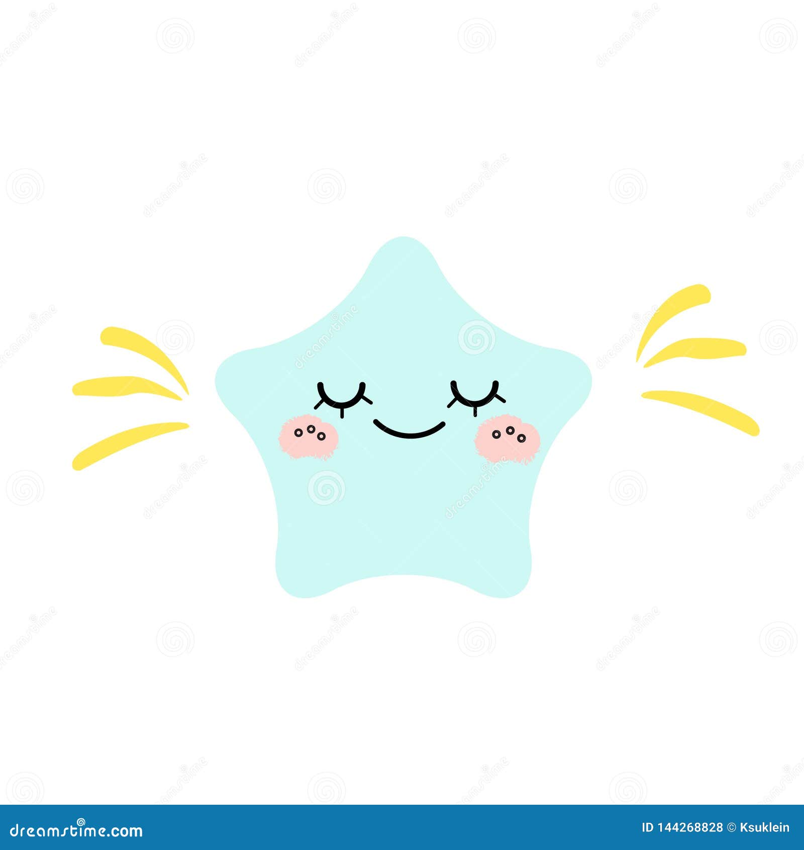 Cute Star. Vector Illustration for Kids and Children Stock Vector ...