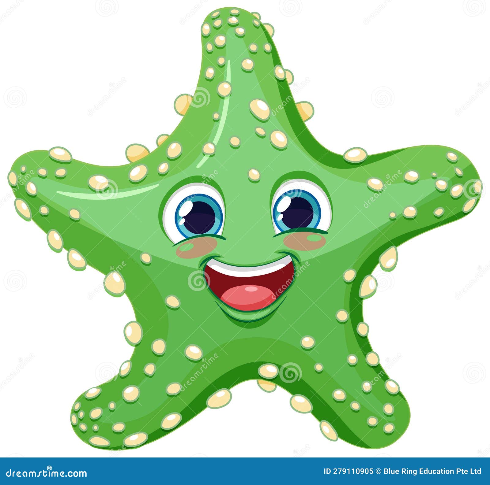 Cute Starfish Cartoon Character Stock Vector - Illustration of beach ...