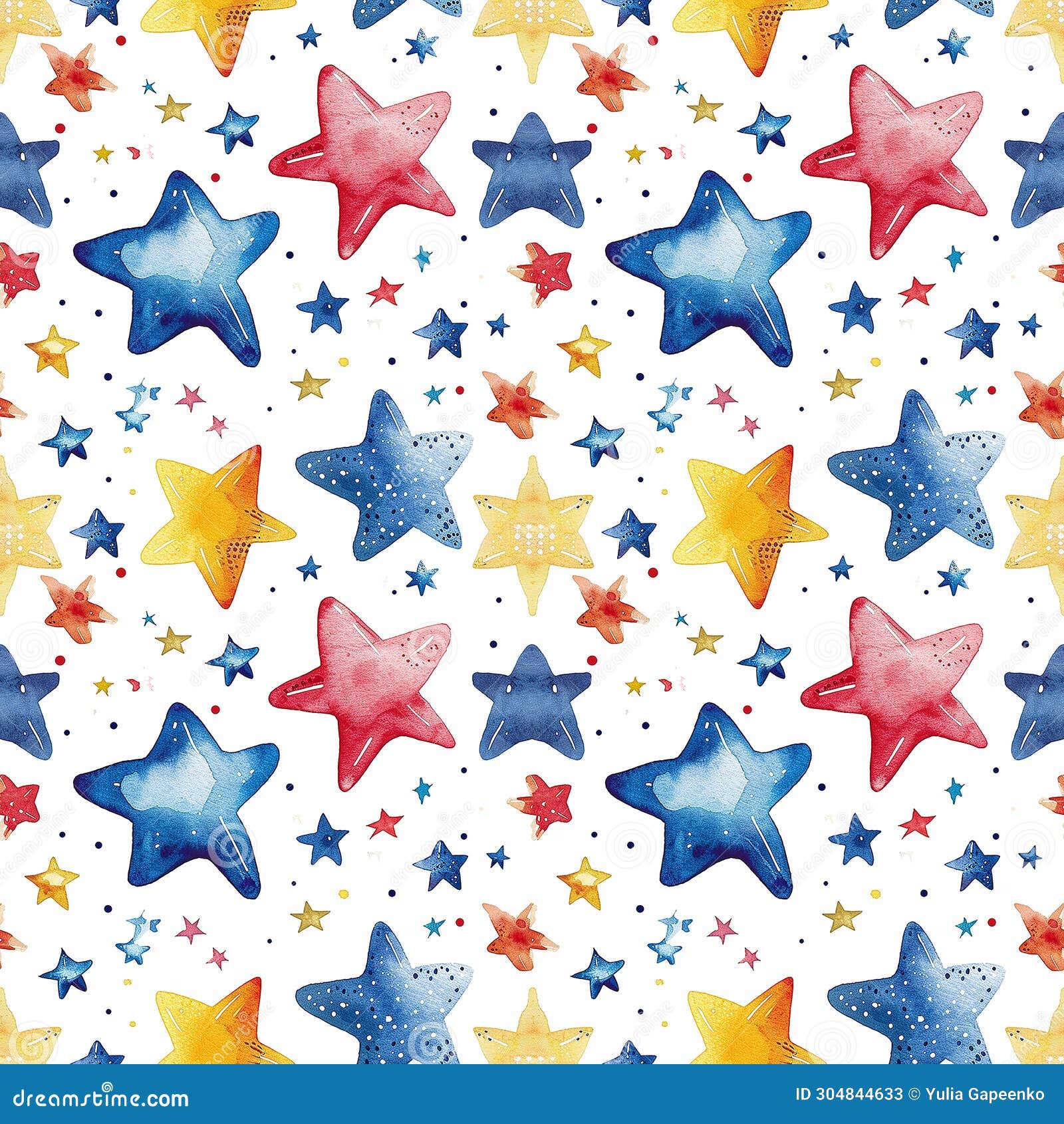 Cute Stars Seamless Pattern. Tile Stock Image - Image of generative ...