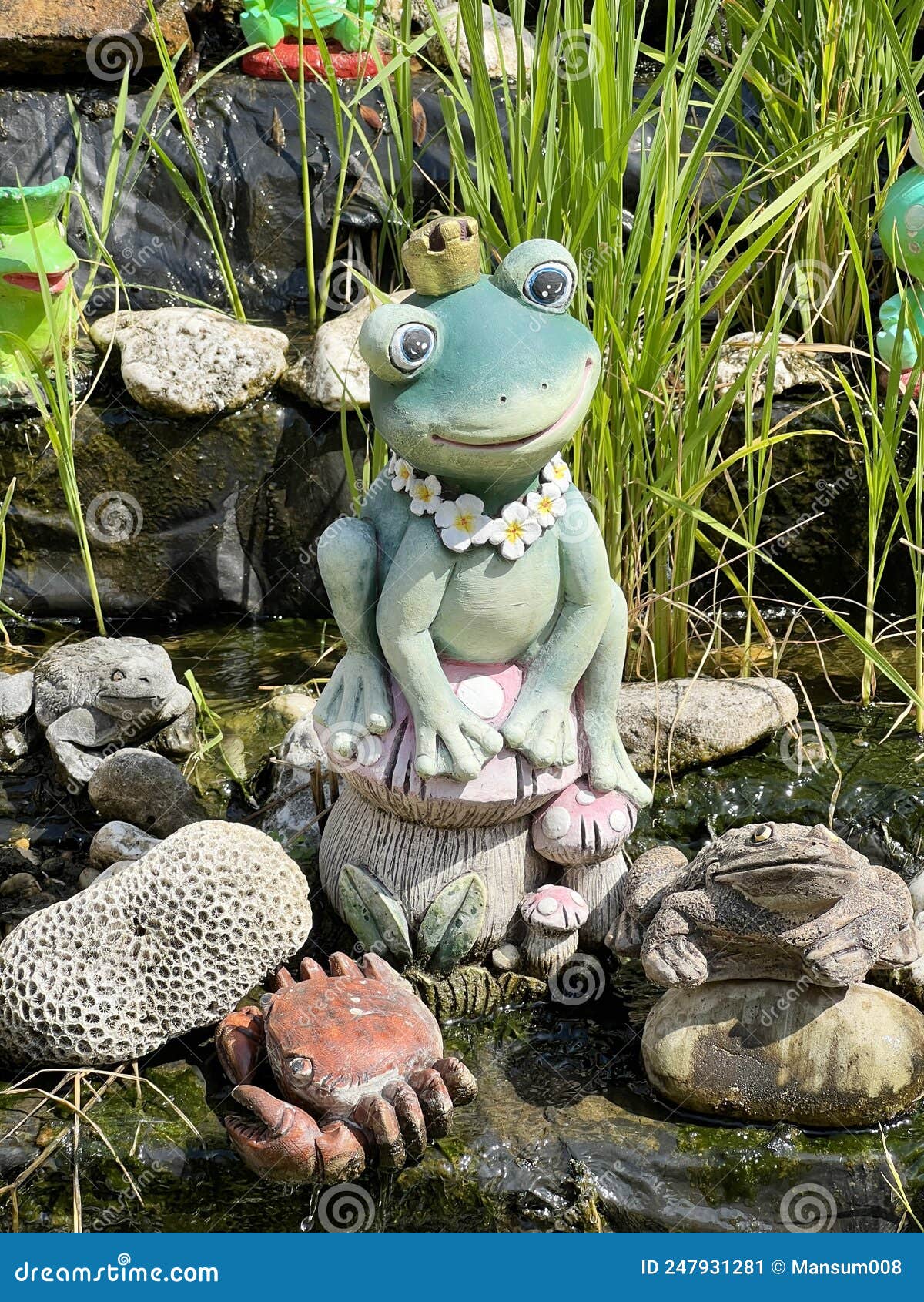 Cute Statue in Nature Garden Stock Image - Image of park, rock: 247931281