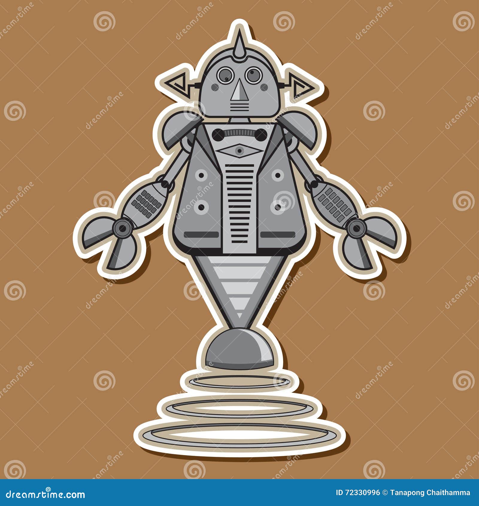 Cute Steel Robot Vector Design Stock Vector - Illustration of program ...