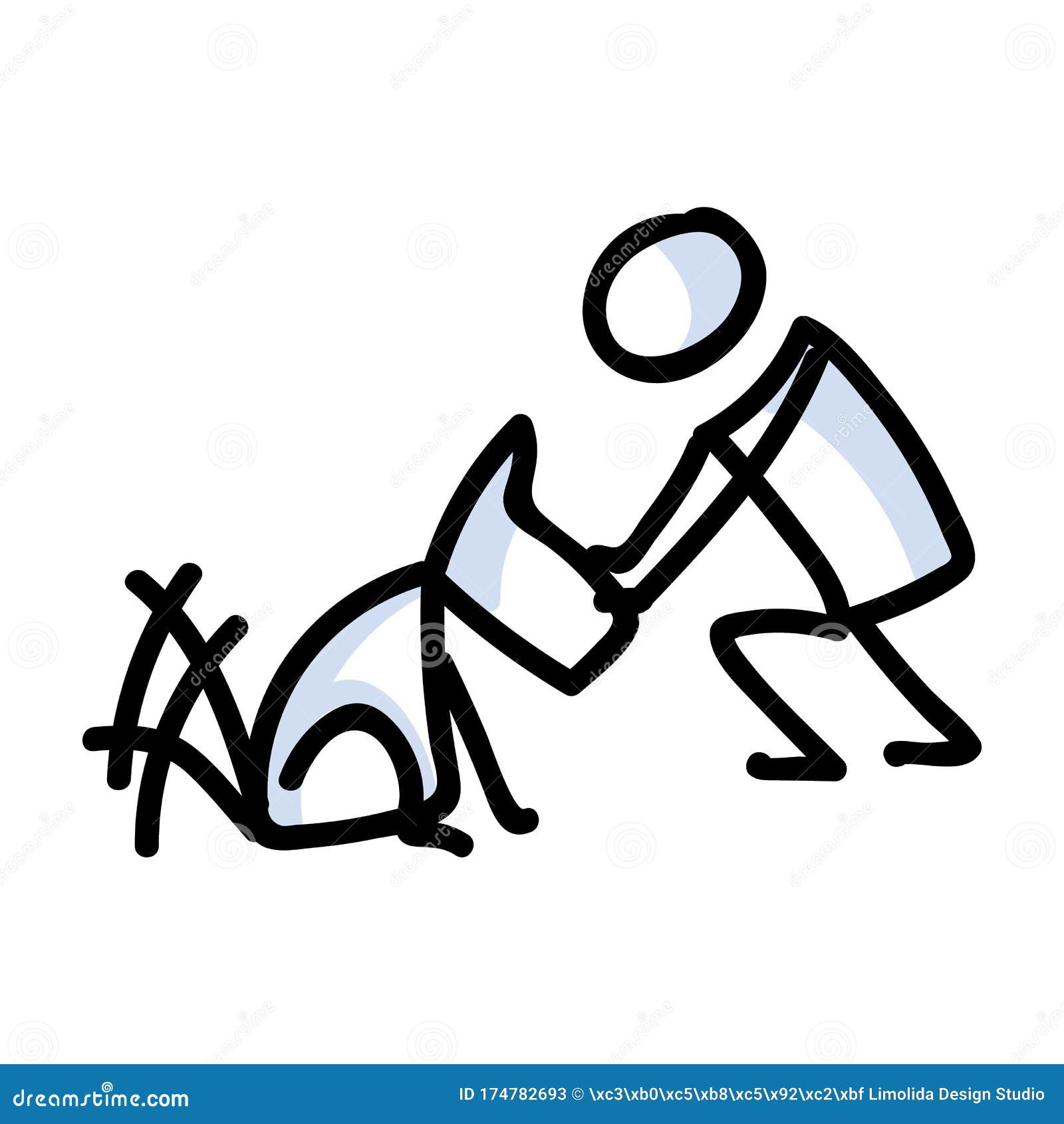 Cute Stick Figure Owner Petting Dog Vector Clipart. Bujo Bullet Journal ... Cute Stick Figure Owner Petting Dog Vector Clipart. Bujo Bullet Journal ...