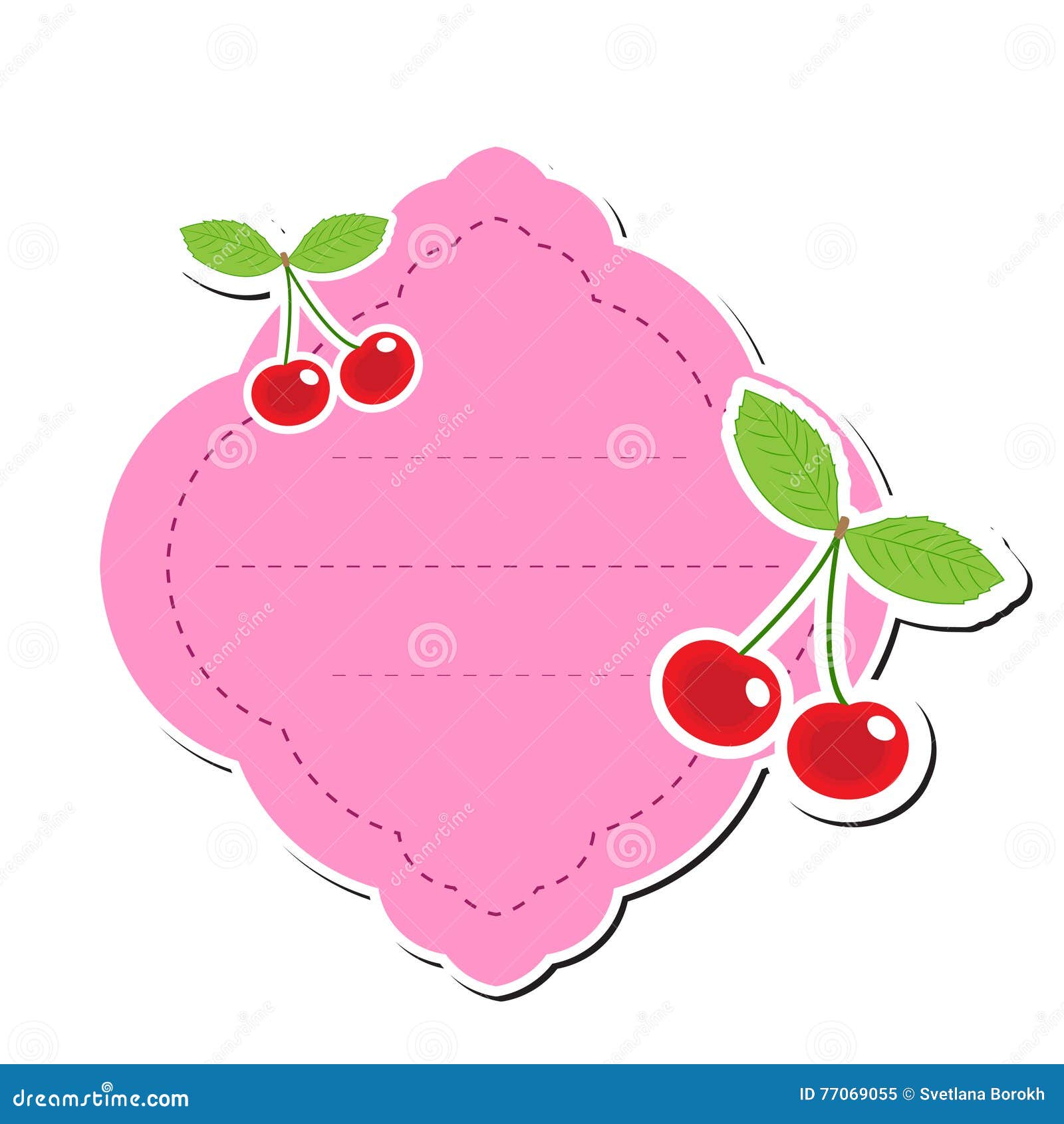 Cute Sticker Label, Frame for Text. Kids Tag for Text. Scribbled ...