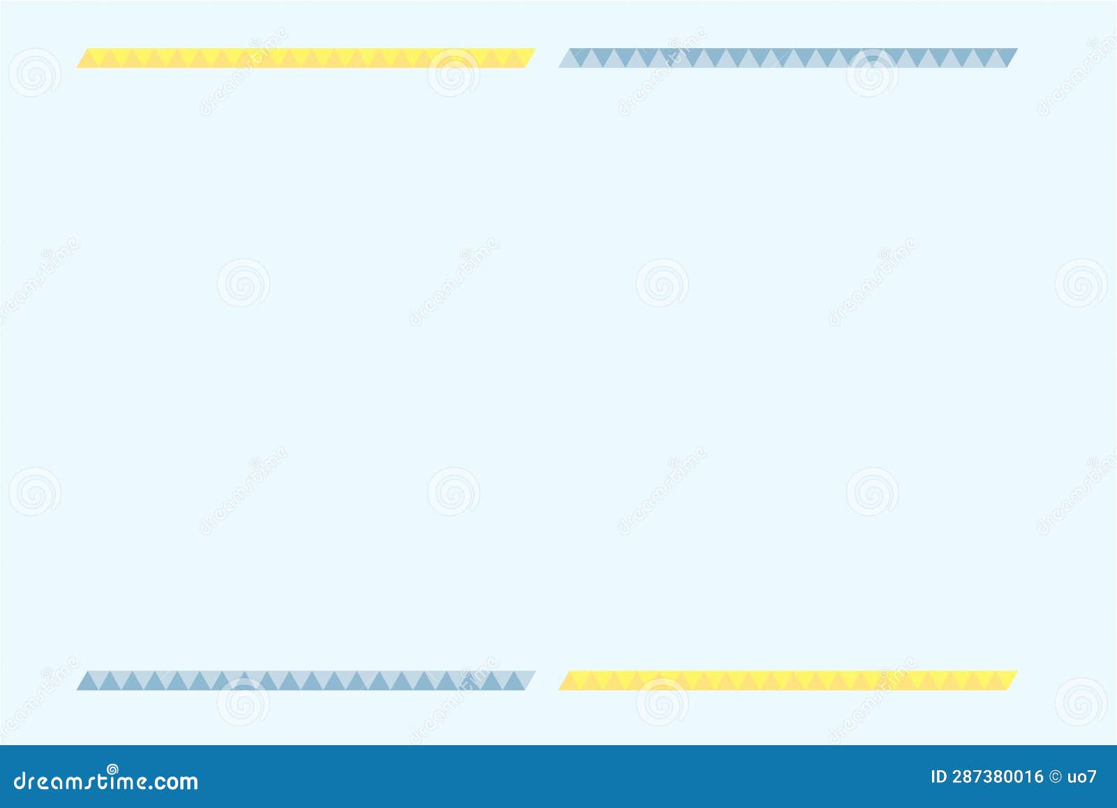 Cute Sticky Note, Memo, Reminder Card. Triangle Pattern Blue Background ...