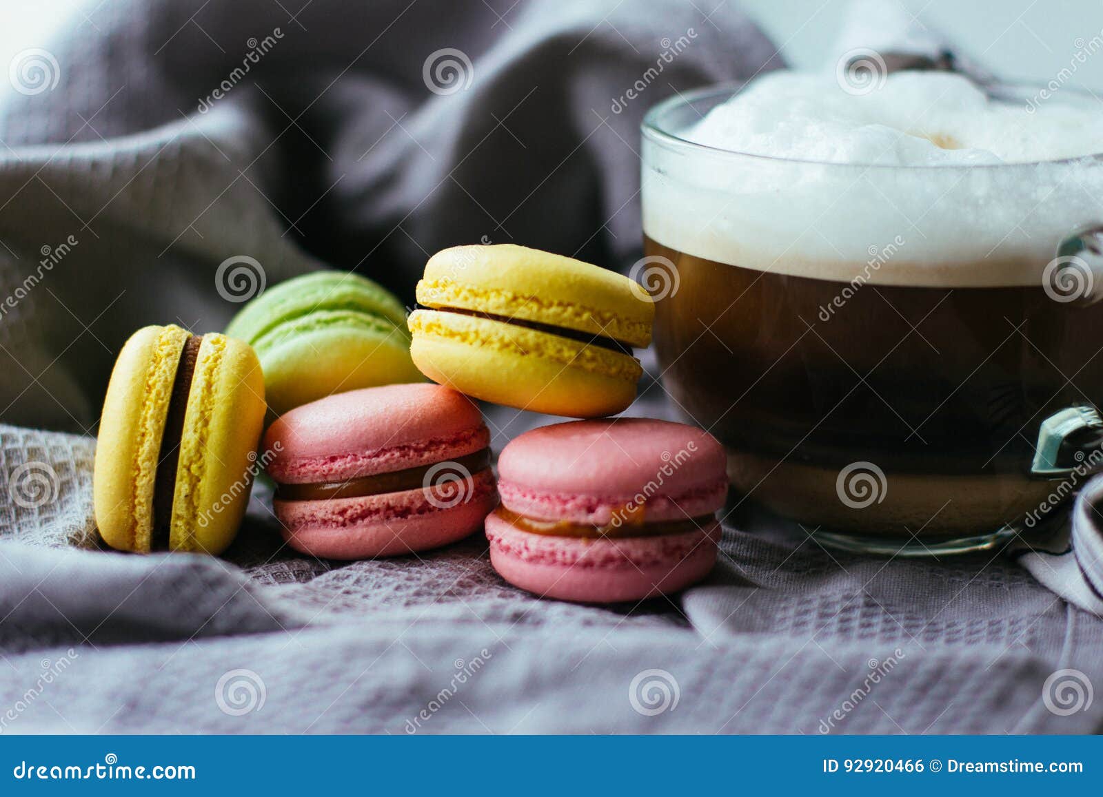 Cute Still Life with Coffee and Macaroons. Stock Photo - Image of ...