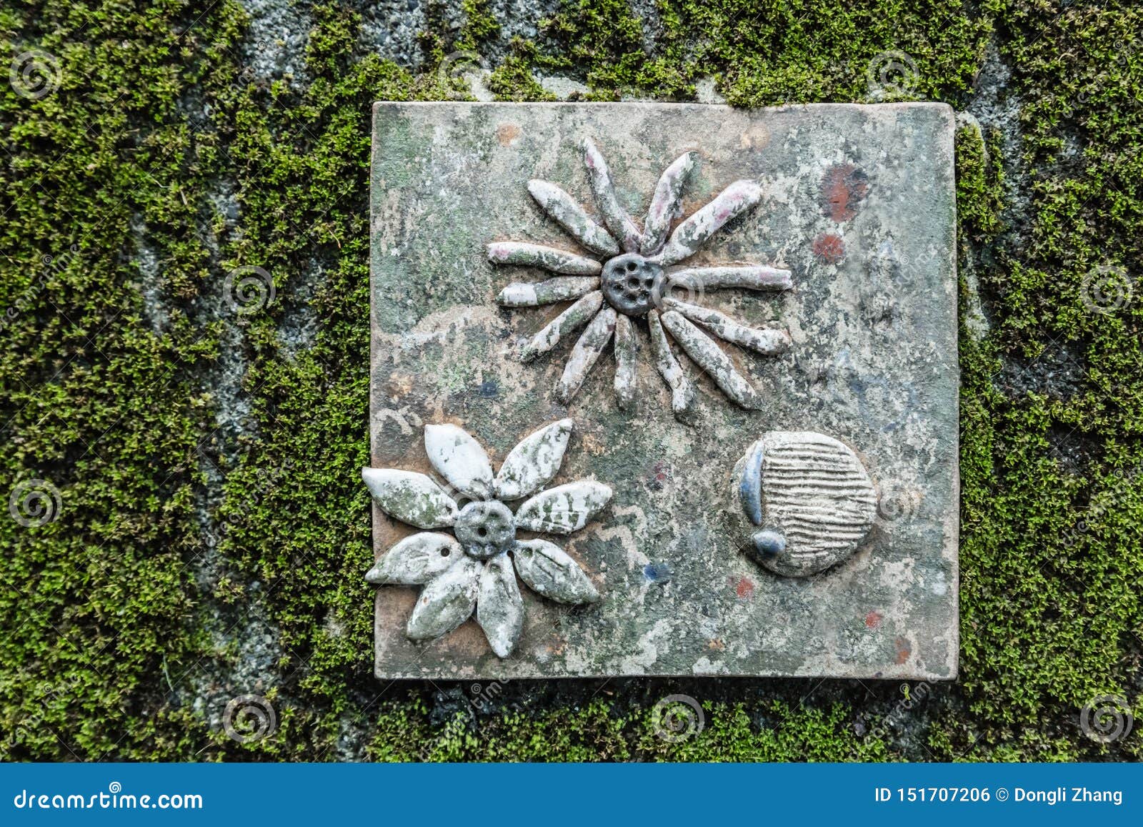 Cute Stone Brick on the Green Wall Background Stock Photo - Image of ...