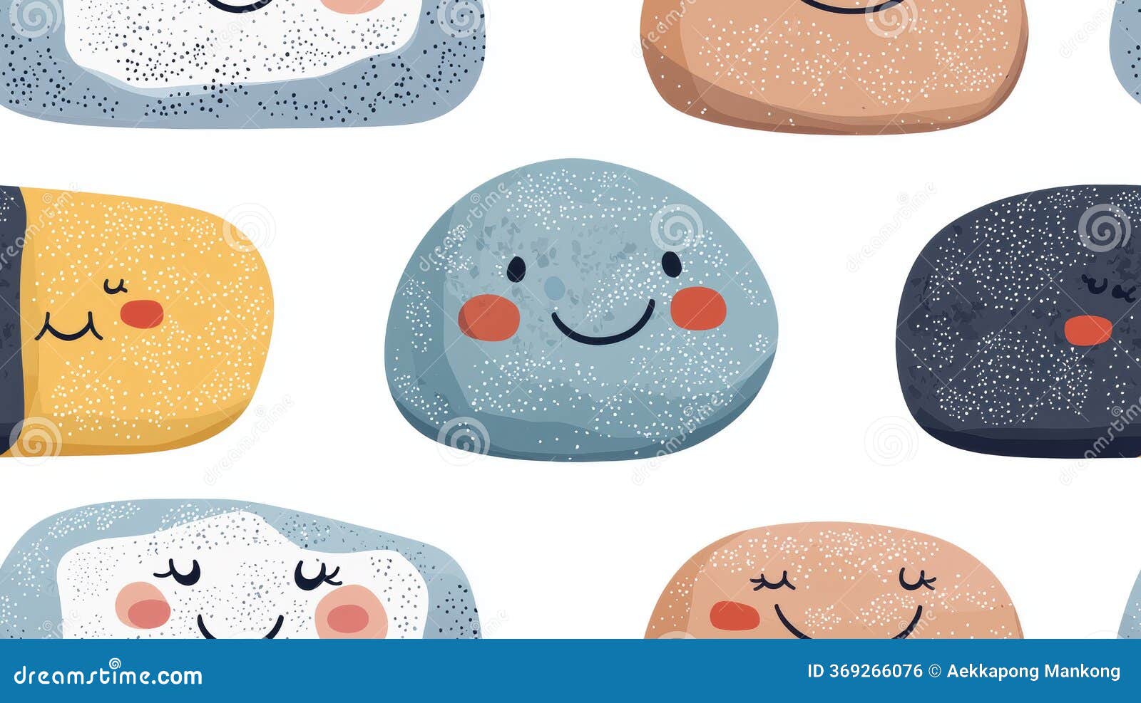 Cute Stone Monster, Smiling Colorful Alien Cartoon Character With Funny ...