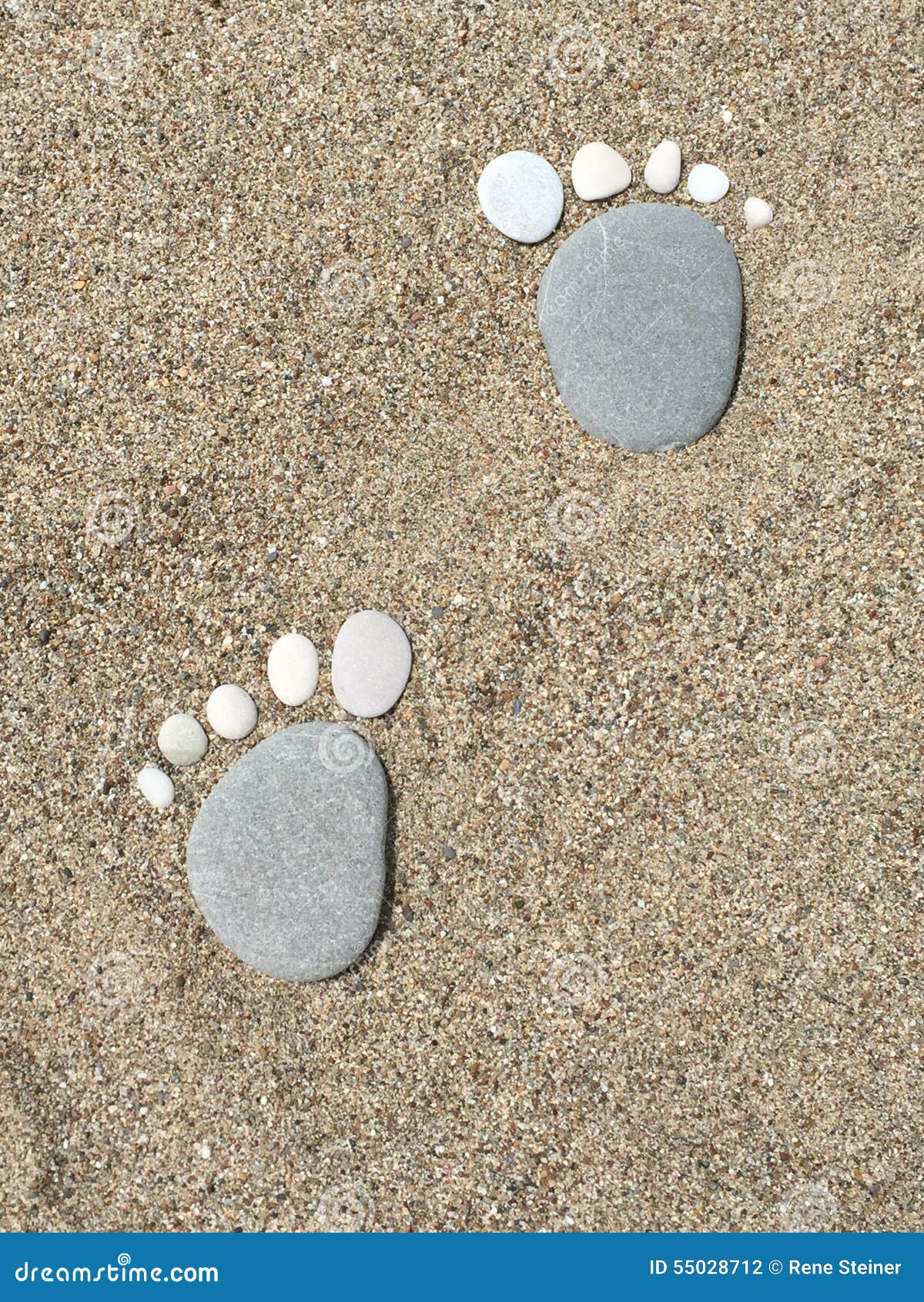 Stone Footprints Are Enclosed In A Frame Royalty-Free Stock Image ...