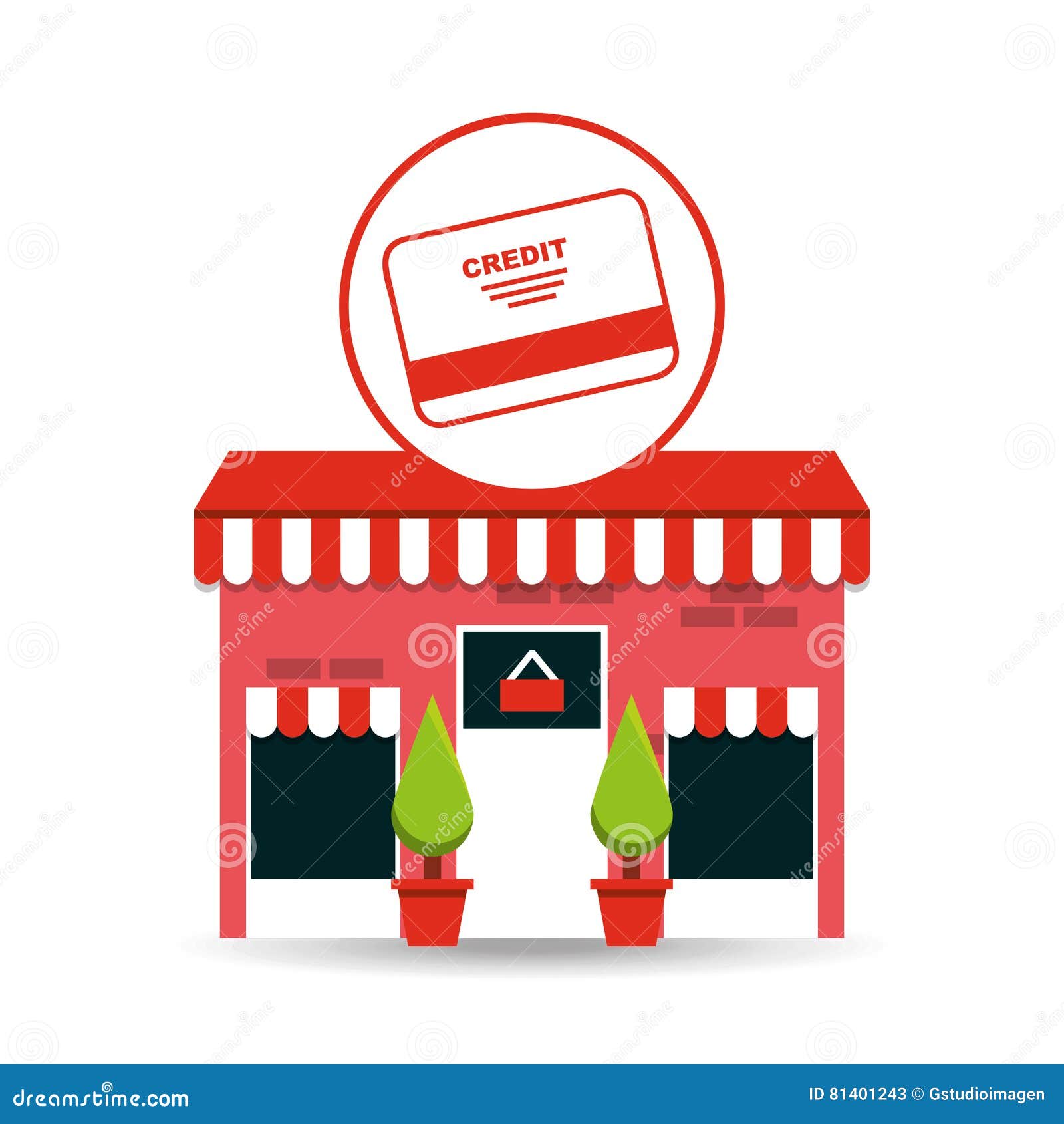 Cute Store Shopping Credit Card Stock Vector - Illustration of pretty ...