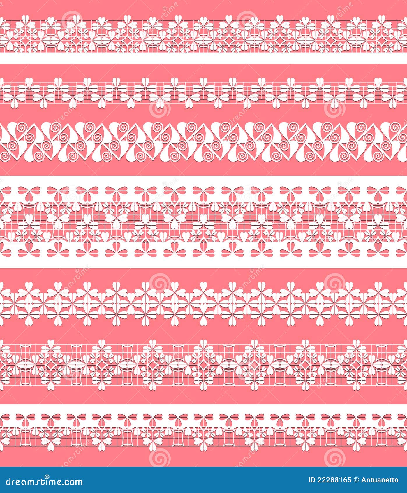 Cute Straight Seamless Lace Set Stock Vector - Illustration of leaf ...