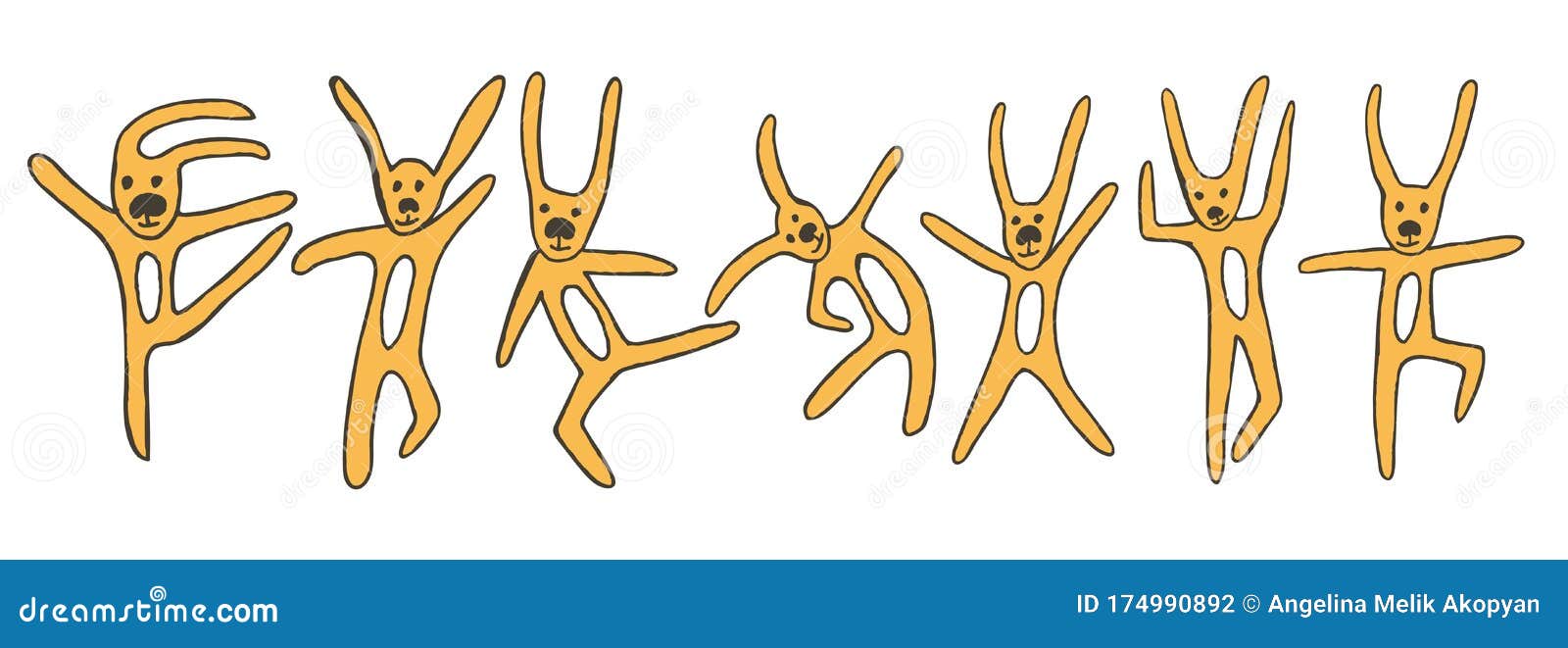 Cute Strange Weird Cartoon Rabbit Isolated on White Background. Vector ...