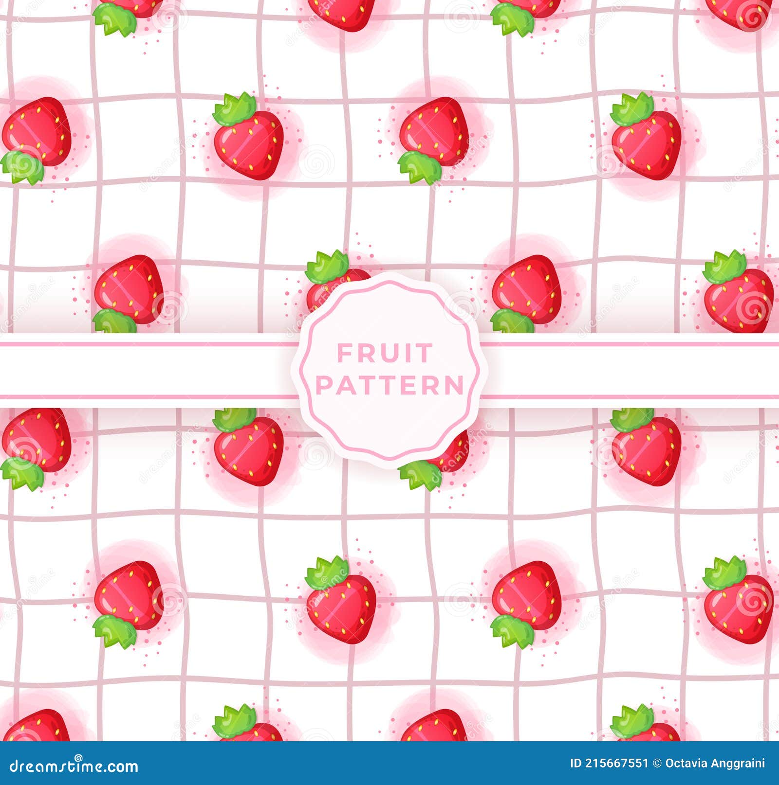 Cute Strawberry Seamless Pattern. Cute Fruits Pattern Premium Vector ...