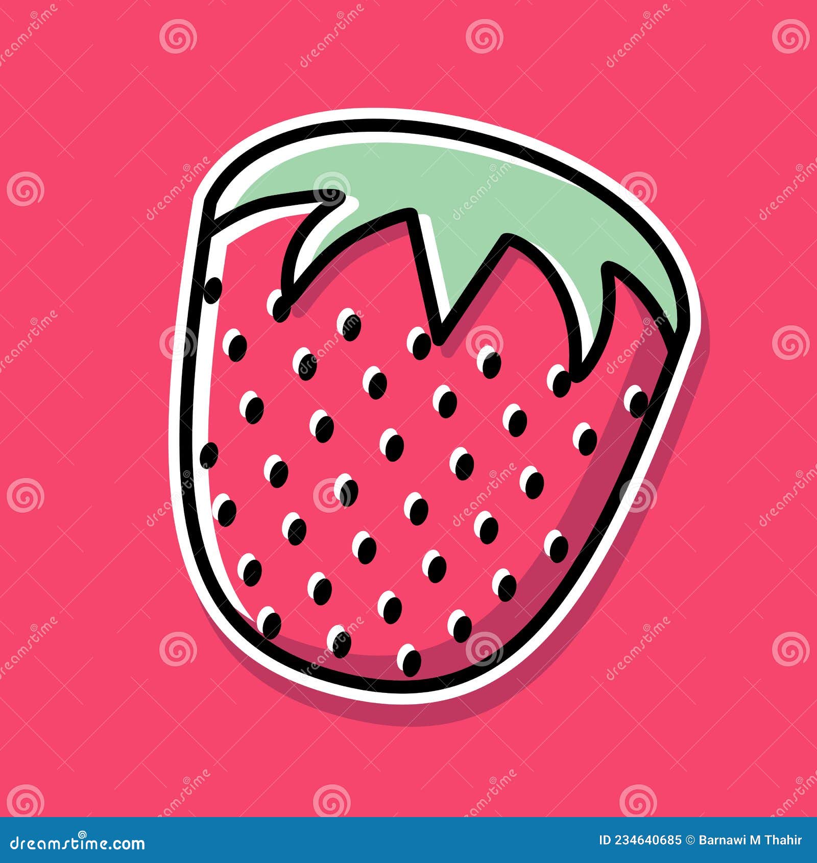 Cute Strawberry Vector Design Stock Vector - Illustration of cartoon ...