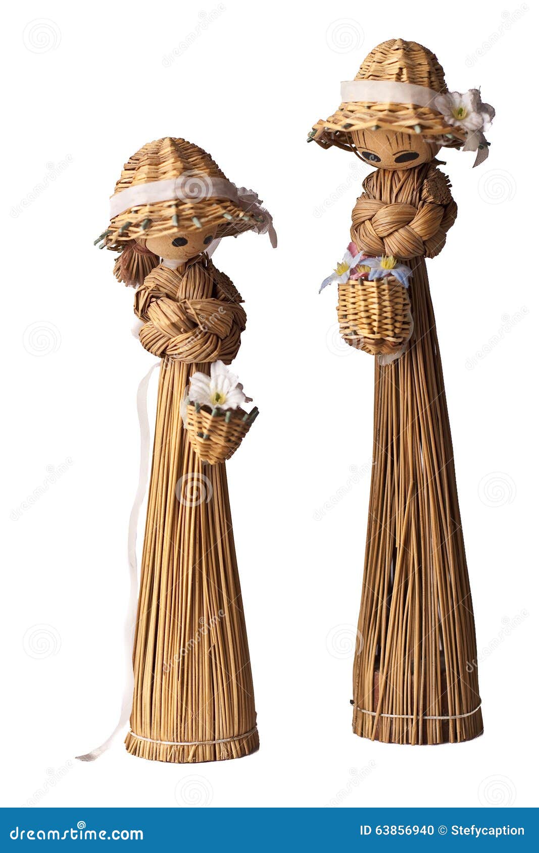 Cute straws puppets stock photo. Image of folkloristic - 63856940