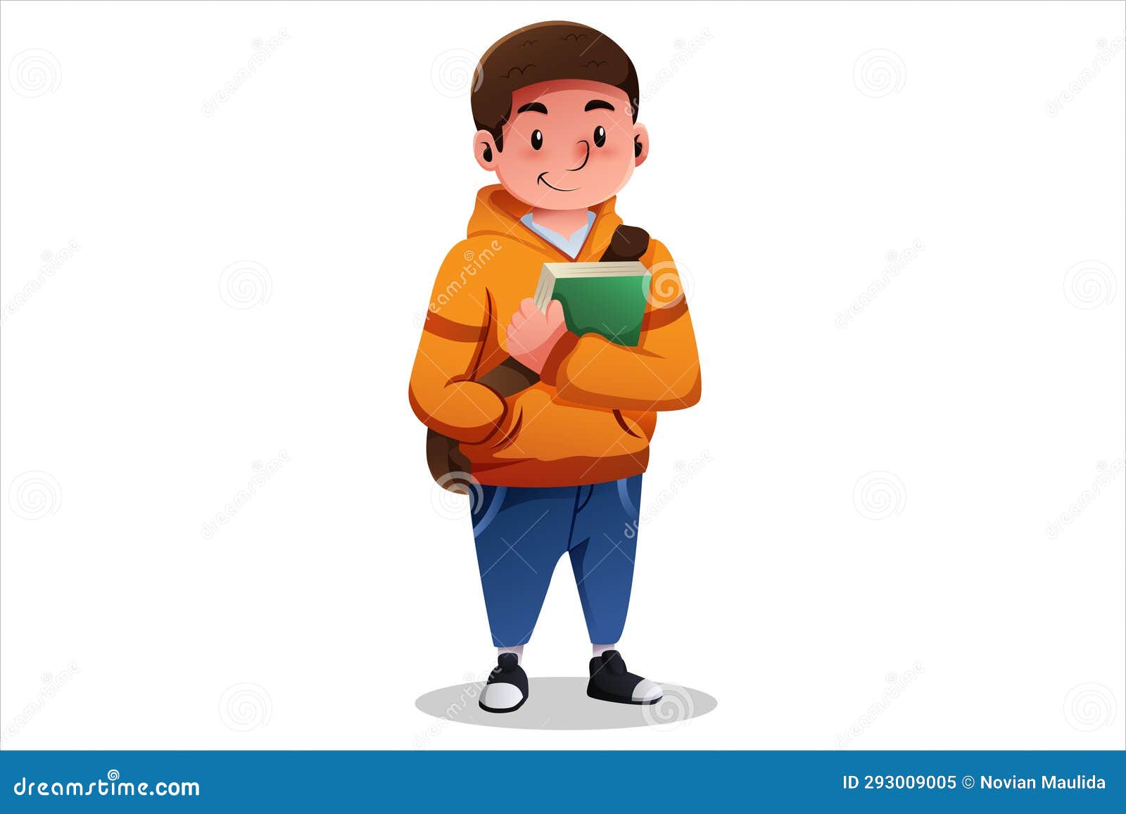 Cute Student Boy Character Illustration Stock Illustration ...