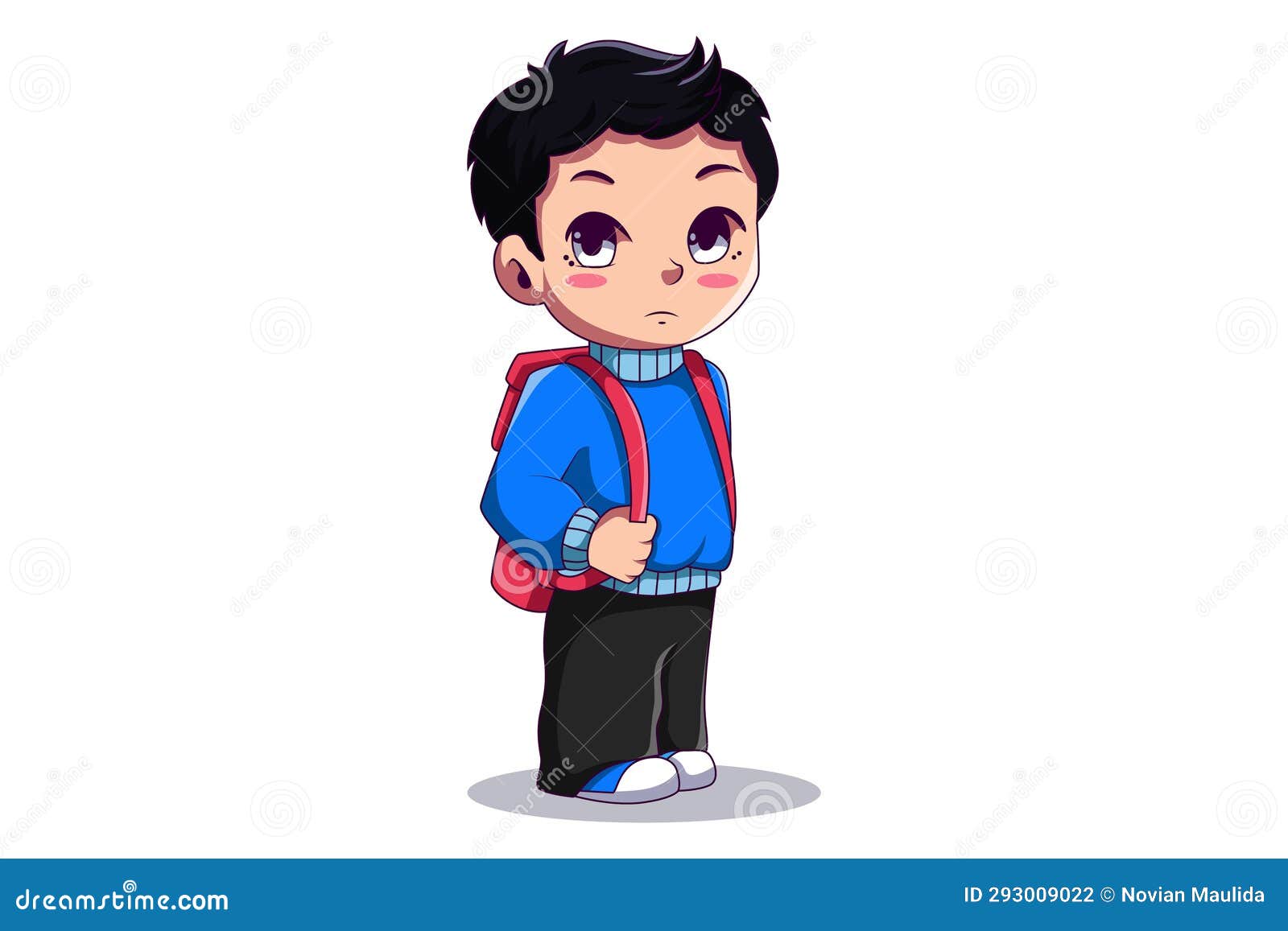 Cute Student Boy Character Illustration Stock Illustration ...