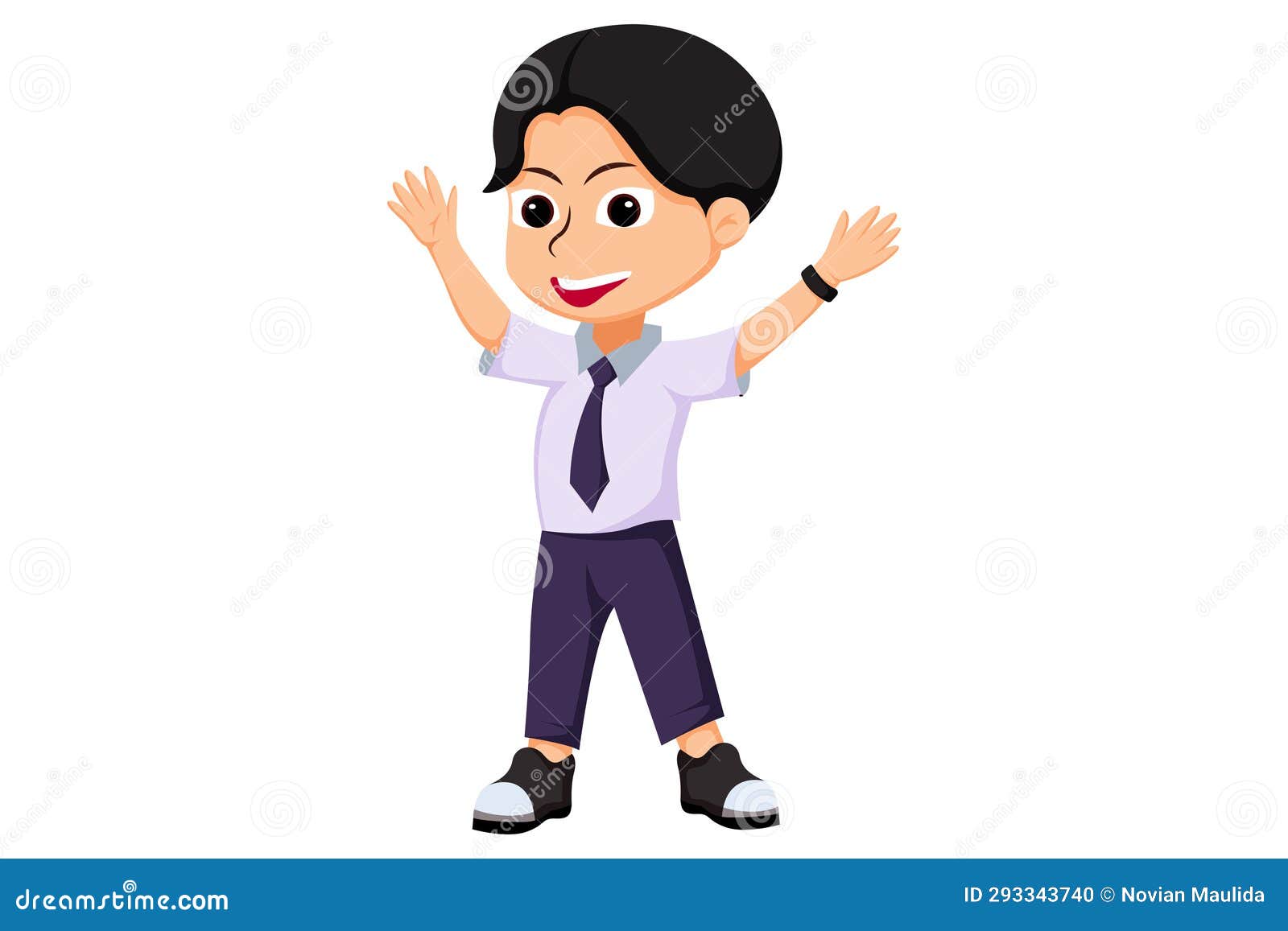 Cute Student Boy Character Illustration Stock Vector - Illustration of ...