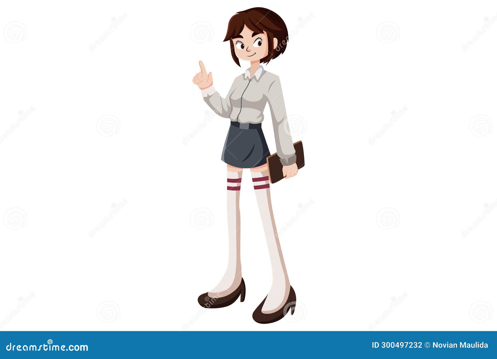 Cute Student Girl Character Design Illustration Stock Illustration ...