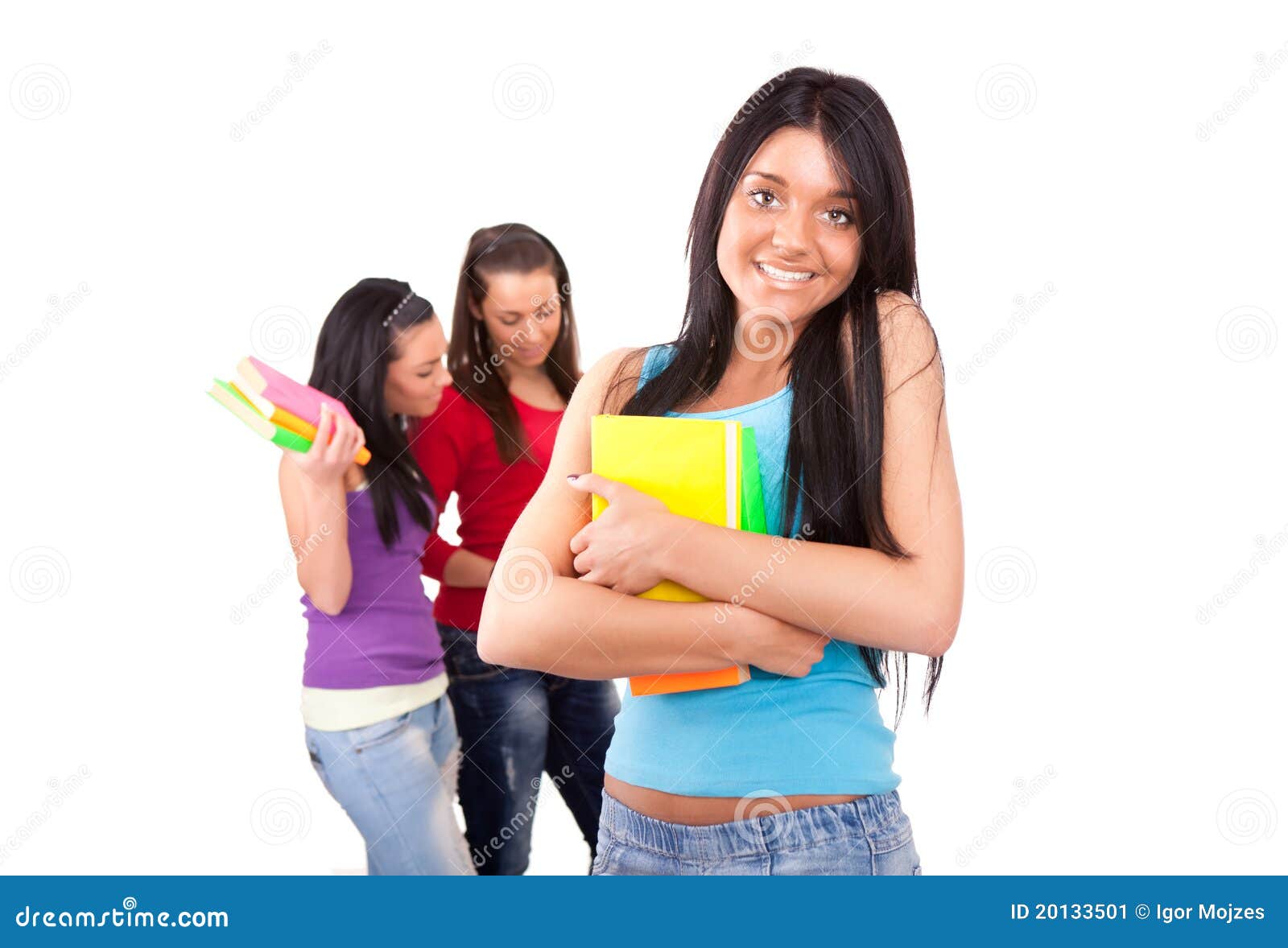 Cute student girl stock image. Image of person, isolated - 20133501