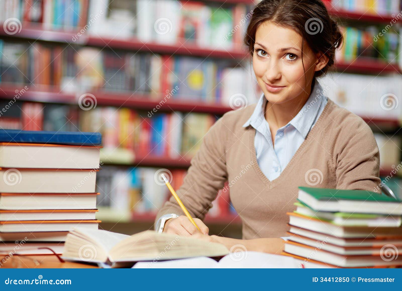 Cute student stock photo. Image of portrait, beautiful - 34412850