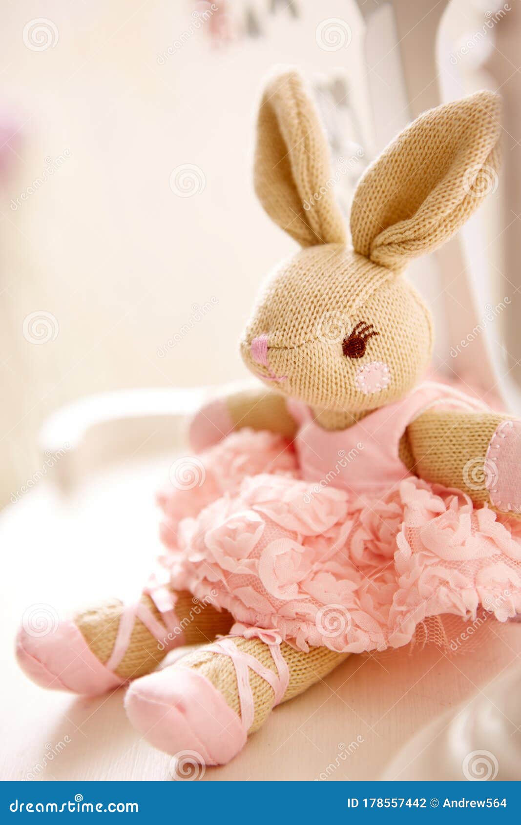 Cute Stuffed Honey Bee Plush Toy. Plushie Doll Isolated On White ...