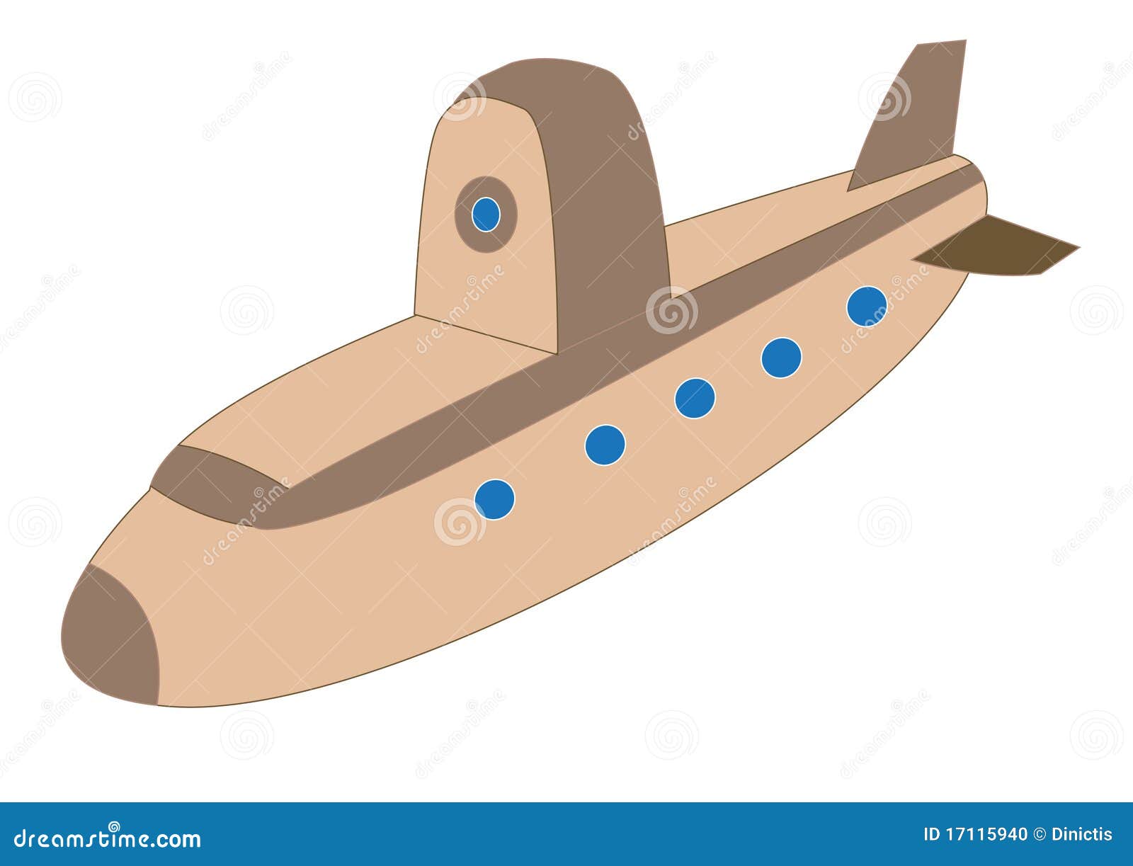 Cute Submarine for Children Illustration Stock Illustration ...