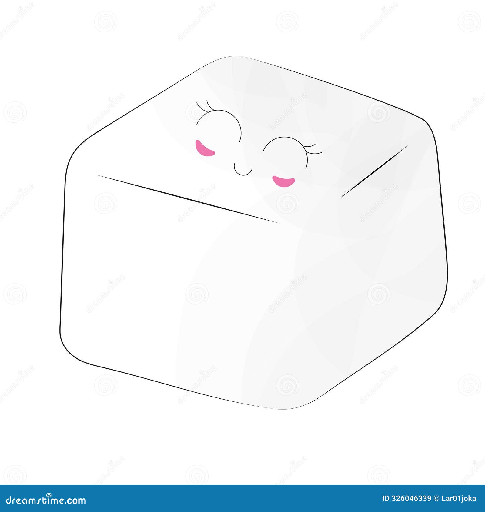 Cute Sugar Cube Character Cartoon Vector Stock Illustration ...