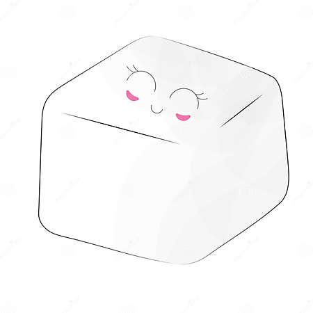 Cute Sugar Cube Character Cartoon Vector Stock Illustration ...