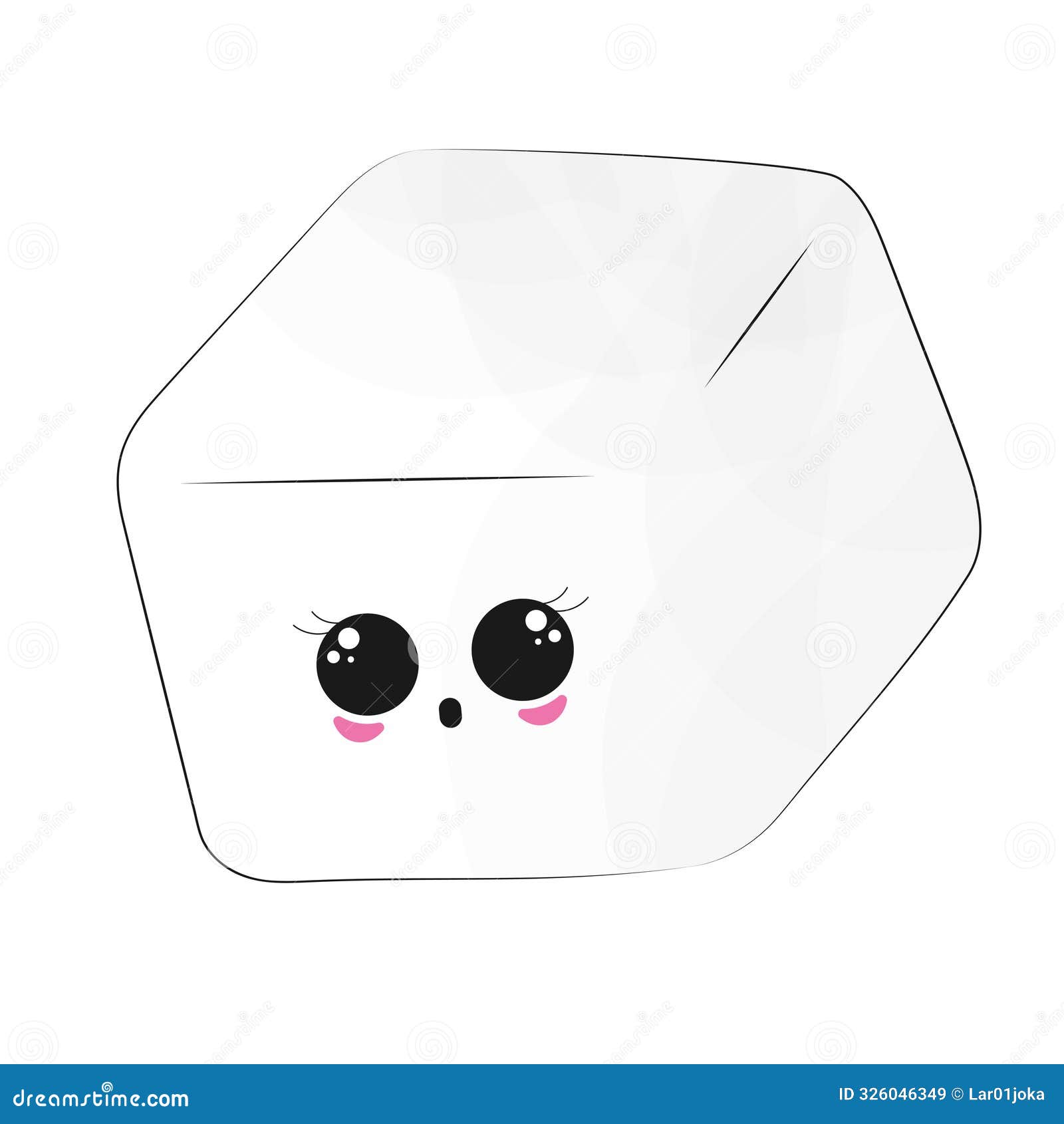 Cute Sugar Cube Character Cartoon Vector Stock Illustration ...