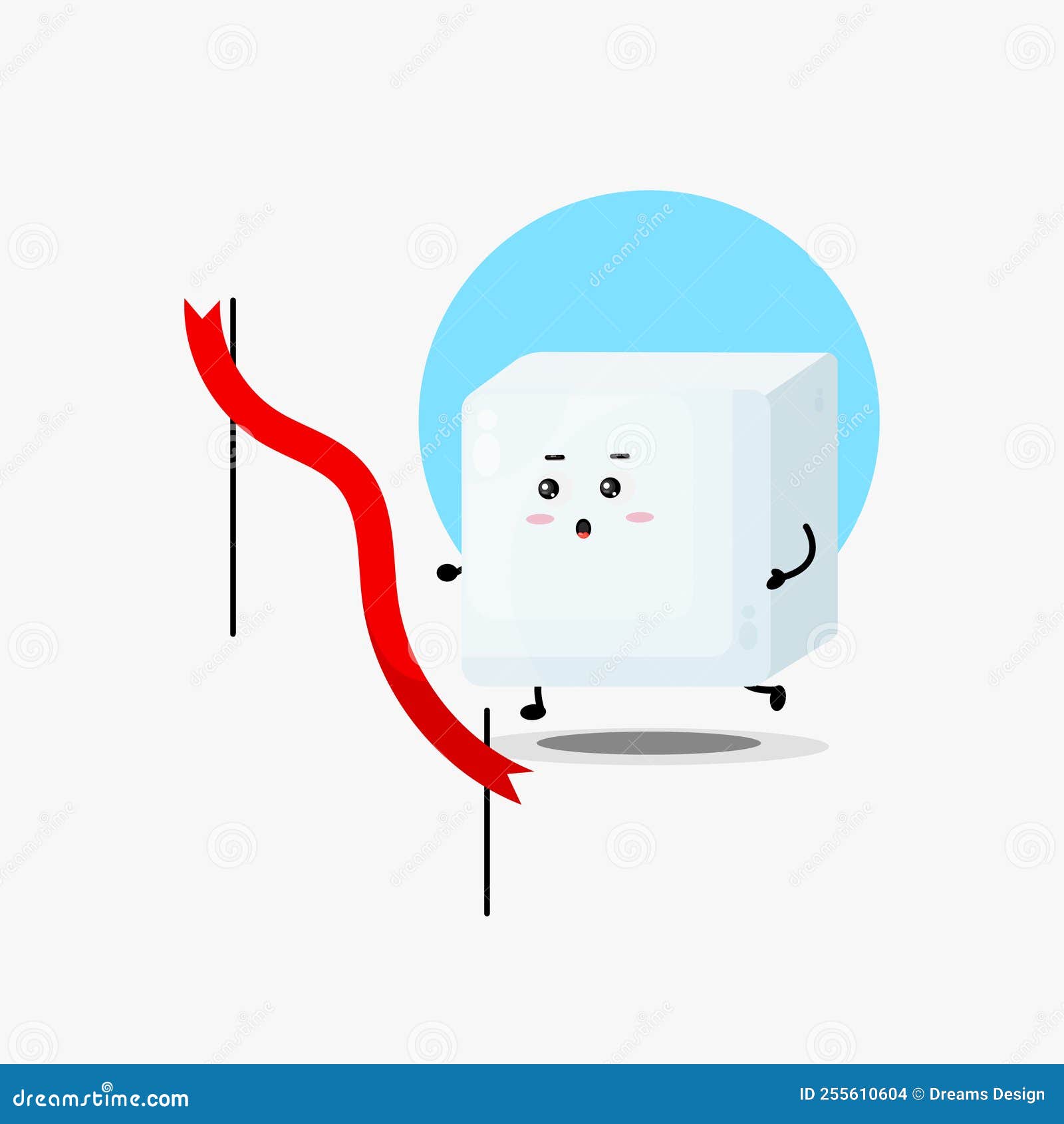 Cute Sugar Cube Character Running Competition Stock Vector ...