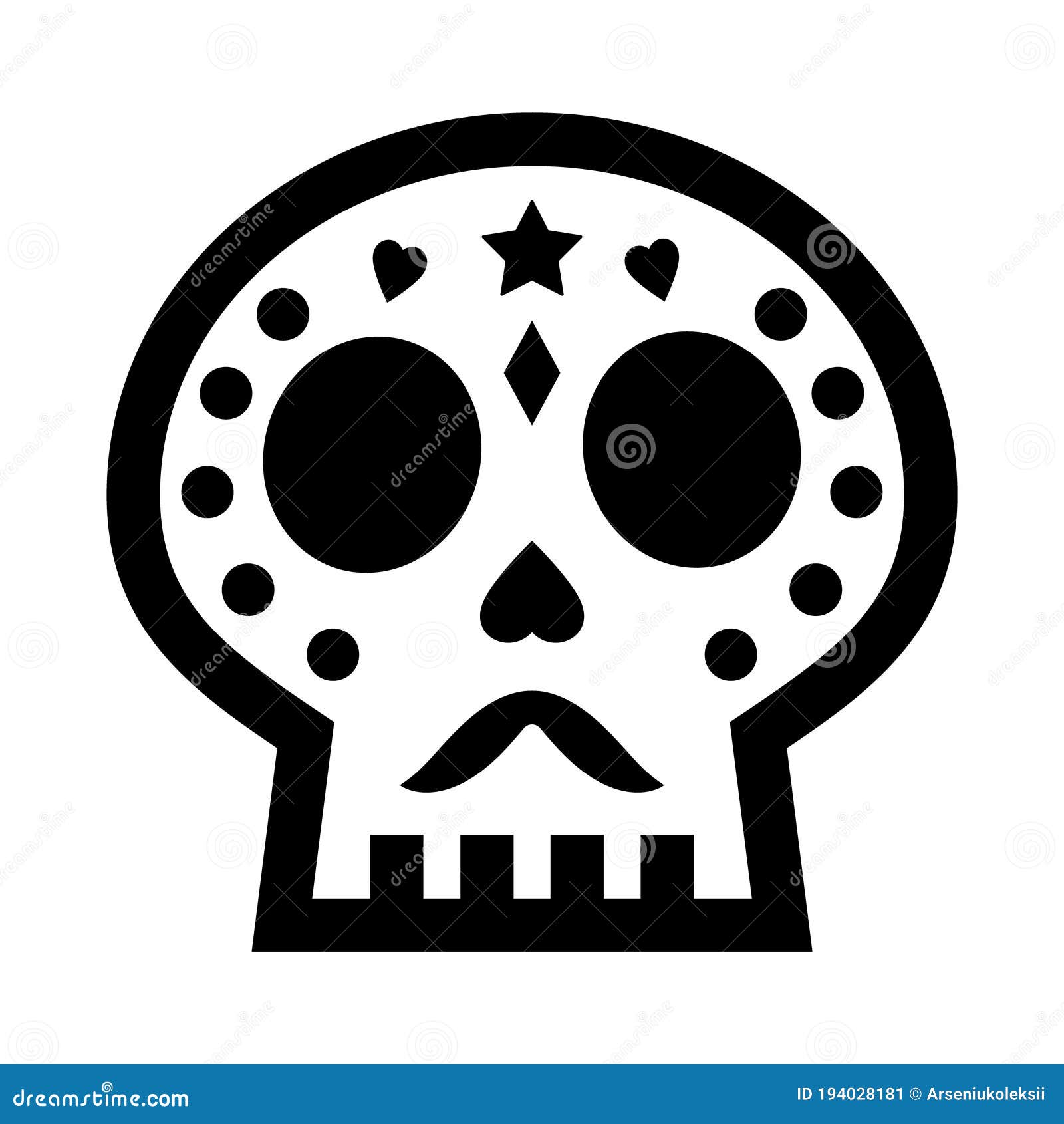 Cat Skull Icon Cross Bone Logo Halloween Illustration Symbol Royalty ...